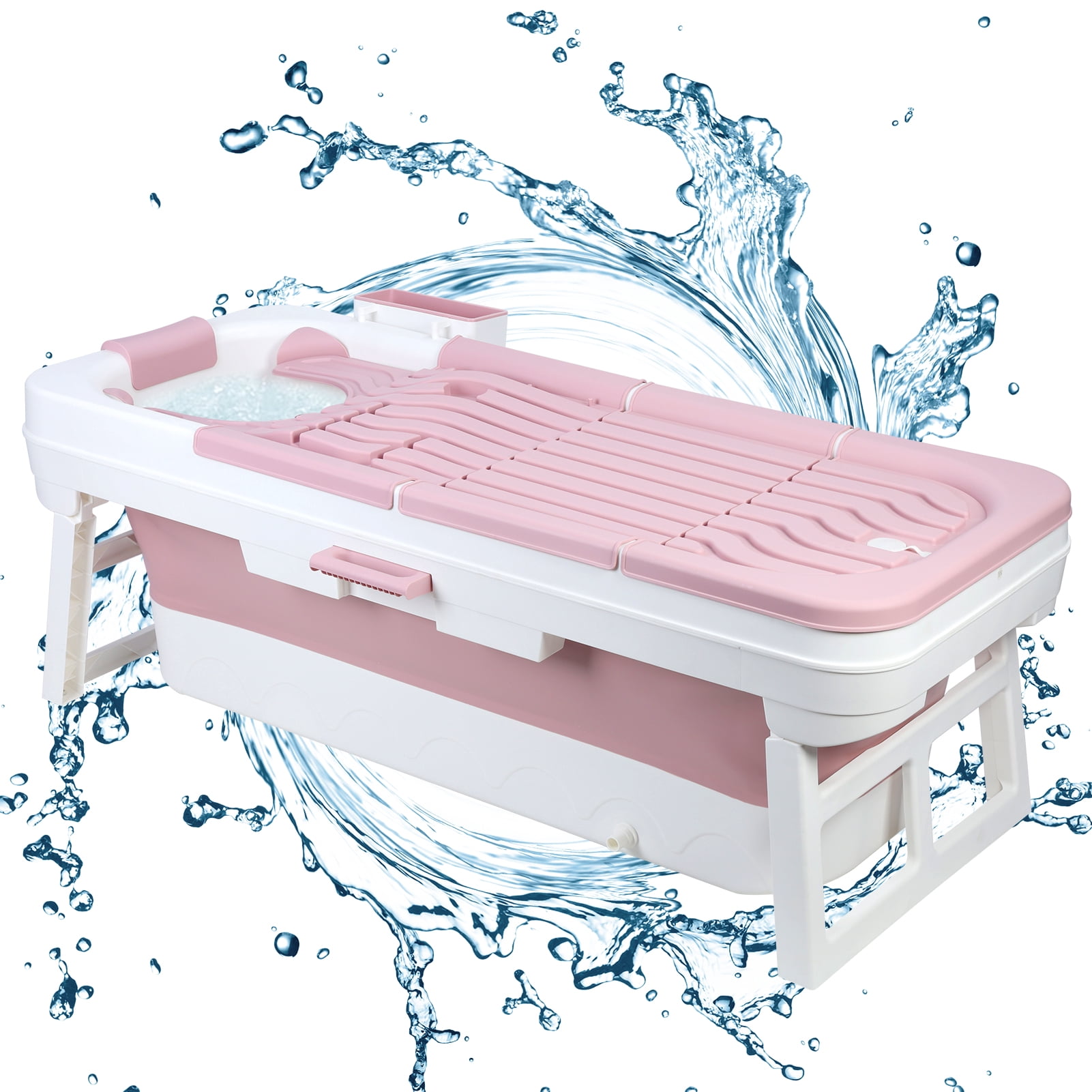 Fogcroll 59 Inch Large Rectangle Ice Bath Tub Family-Foldable Ice Baths ...