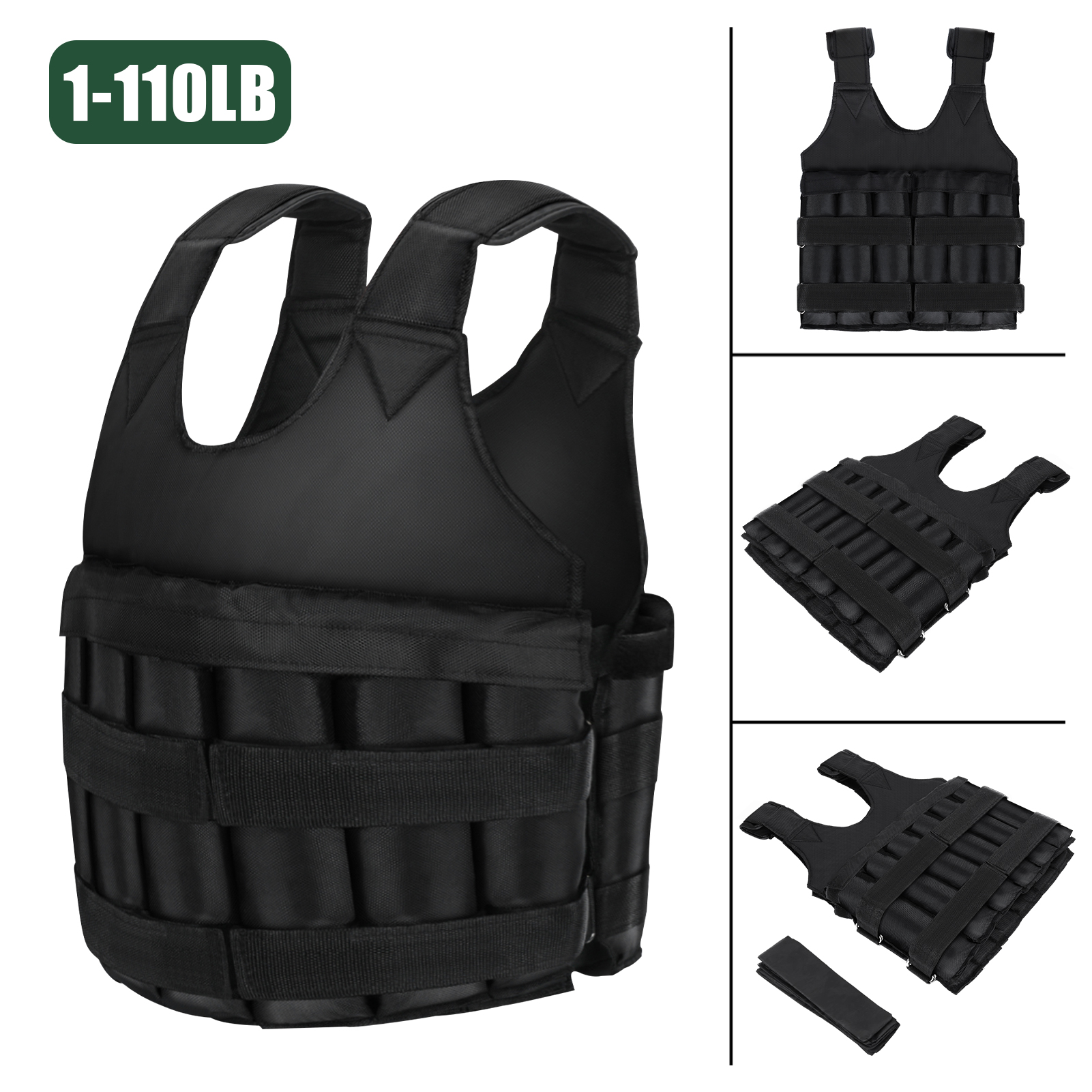 Fogcroll Adjustable Weighted Vest Weighted Vest for Walking 1-110lbs ...