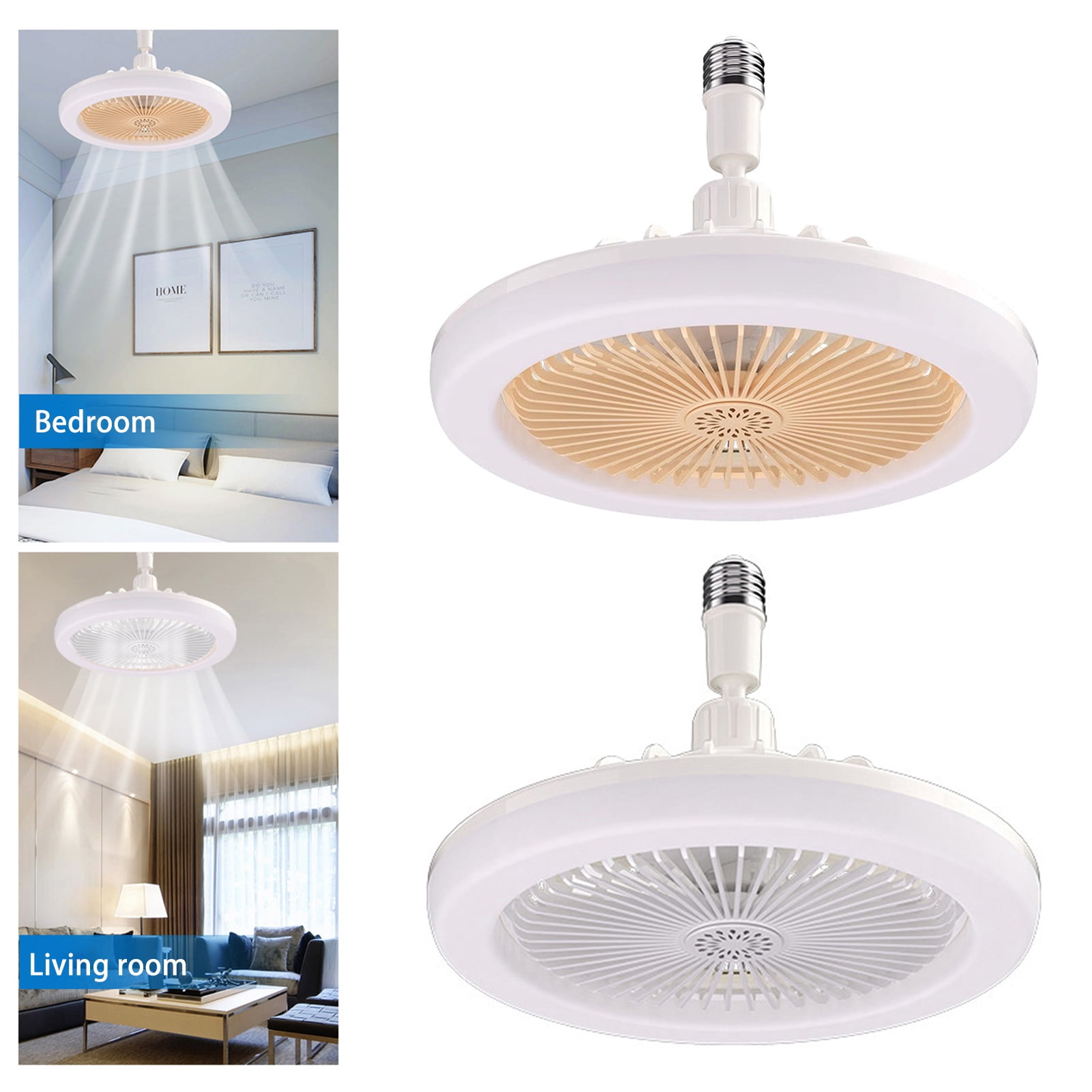 Fogcroll Ceiling Fan Socket Fan Light Ceiling Fans with Lights and ...
