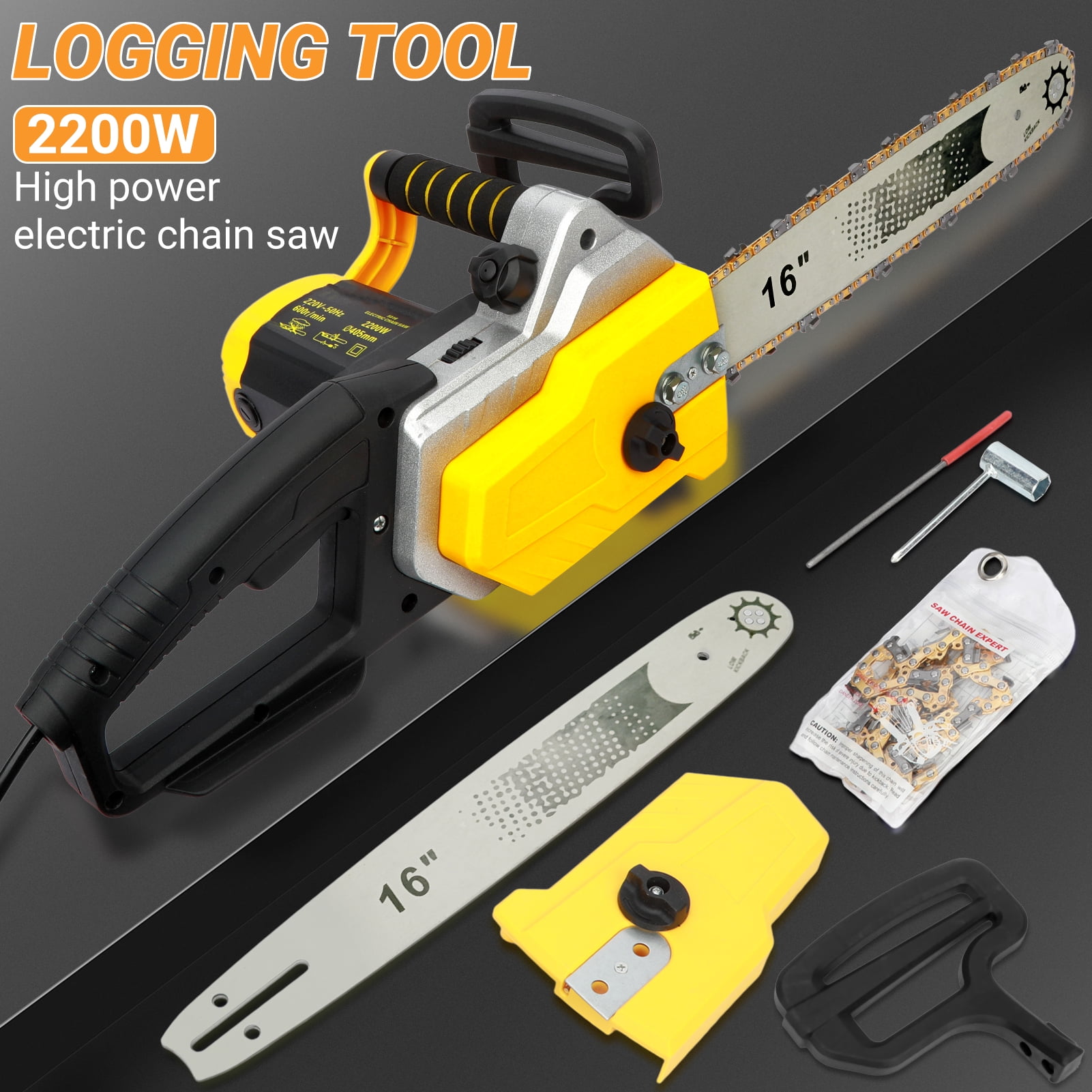 Fogcroll Copper Motor Electric Chainsaw Electric Corded Chain Saw with ...