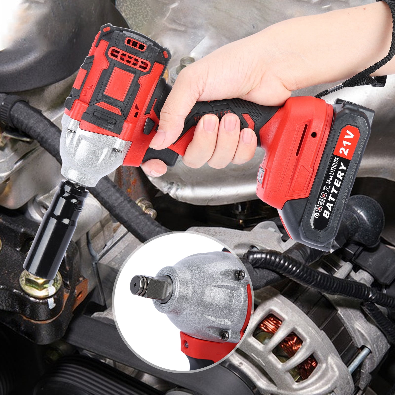 Fogcroll Cordless Impact Wrench Brushless Motor Electric Impact Wrench ...