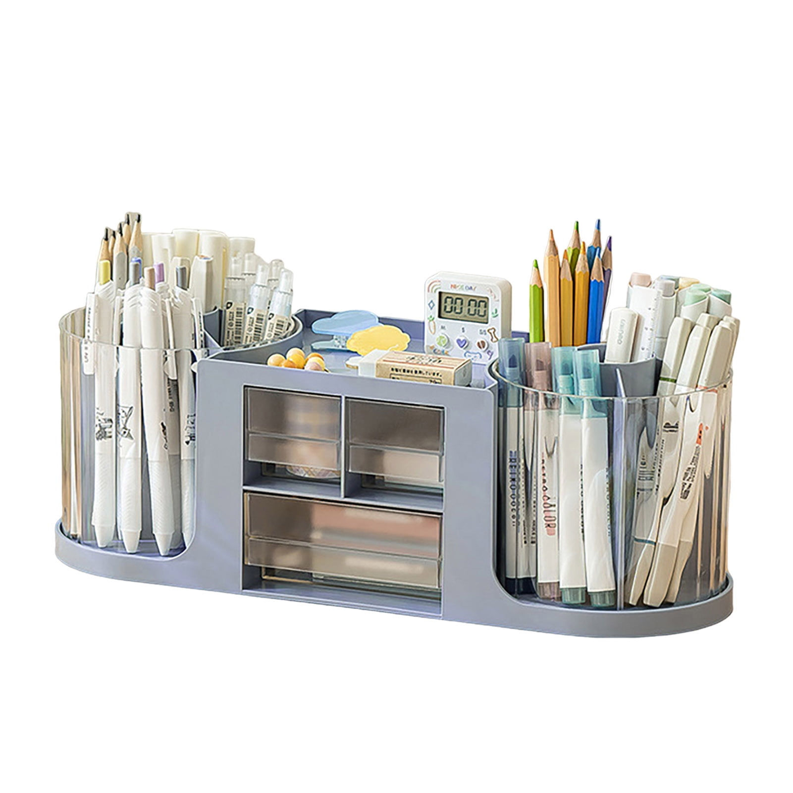 Fogcroll Desk Organizer, 360-Degree Rotating Pen Holder for Desk, Desk ...