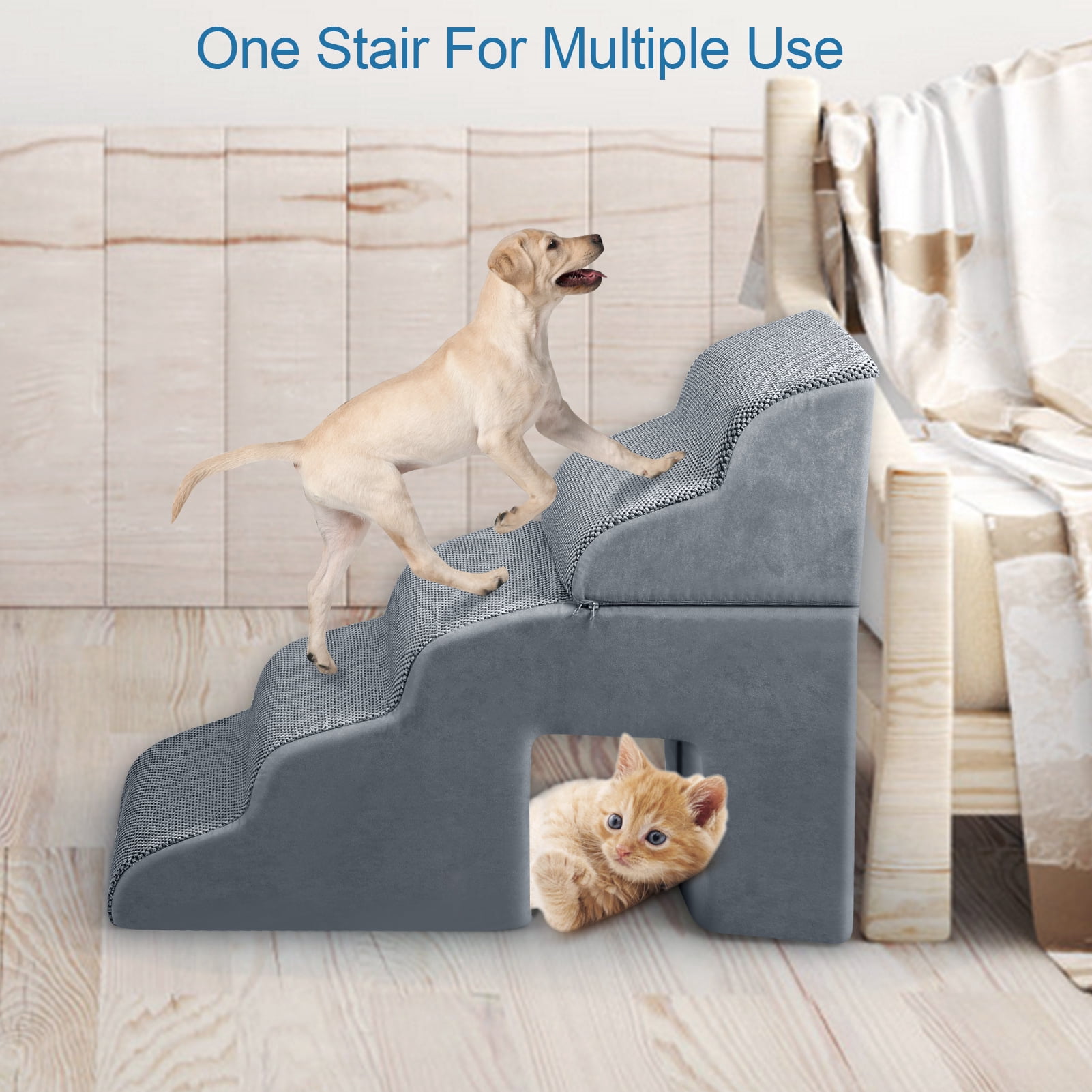 Fogcroll Dog Stairs Ramp Pet Steps Pet Ramps Curved Dog Steps ...