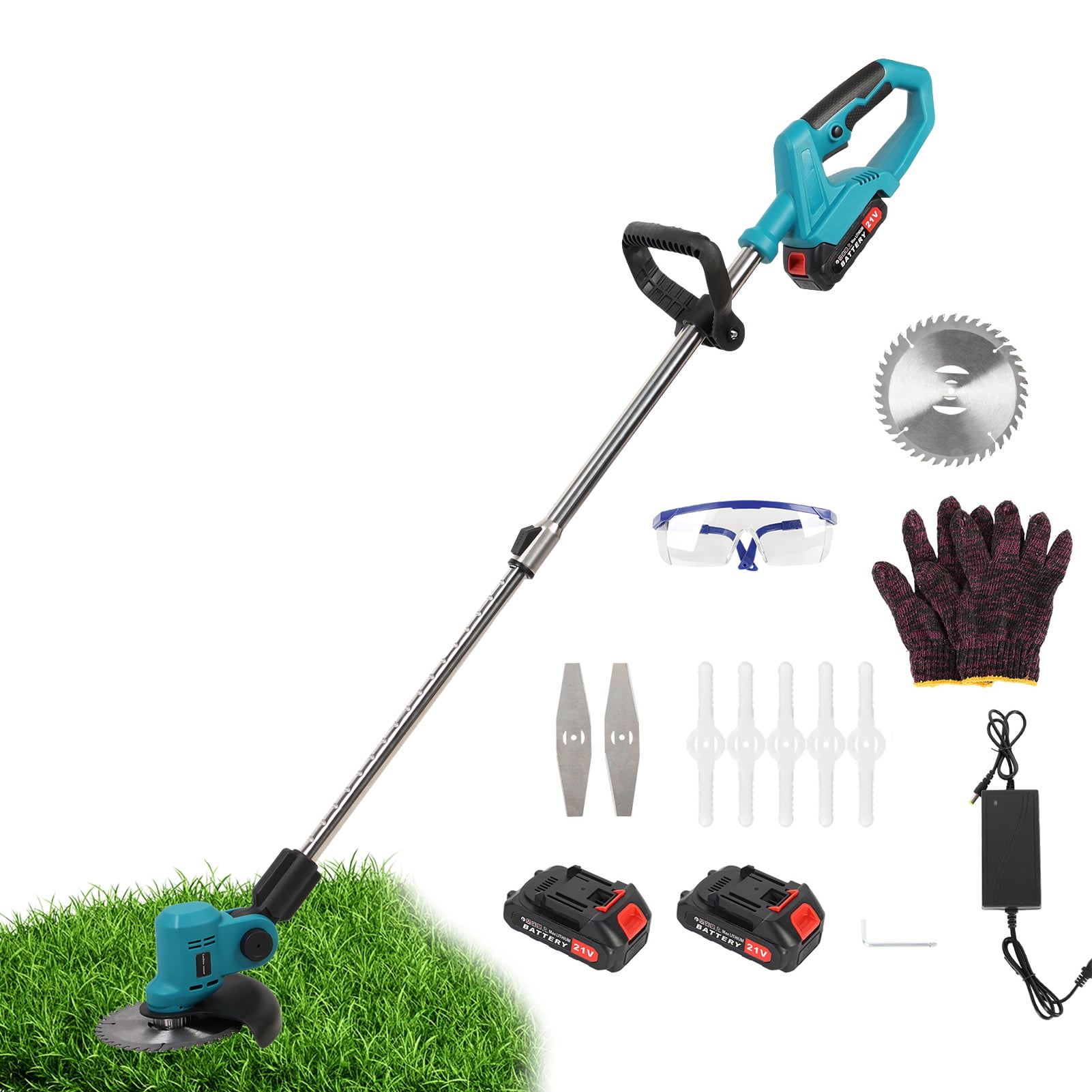Fogcroll Electric Lawn Mower String Trimmer Cordless Weed Puller Tool ...