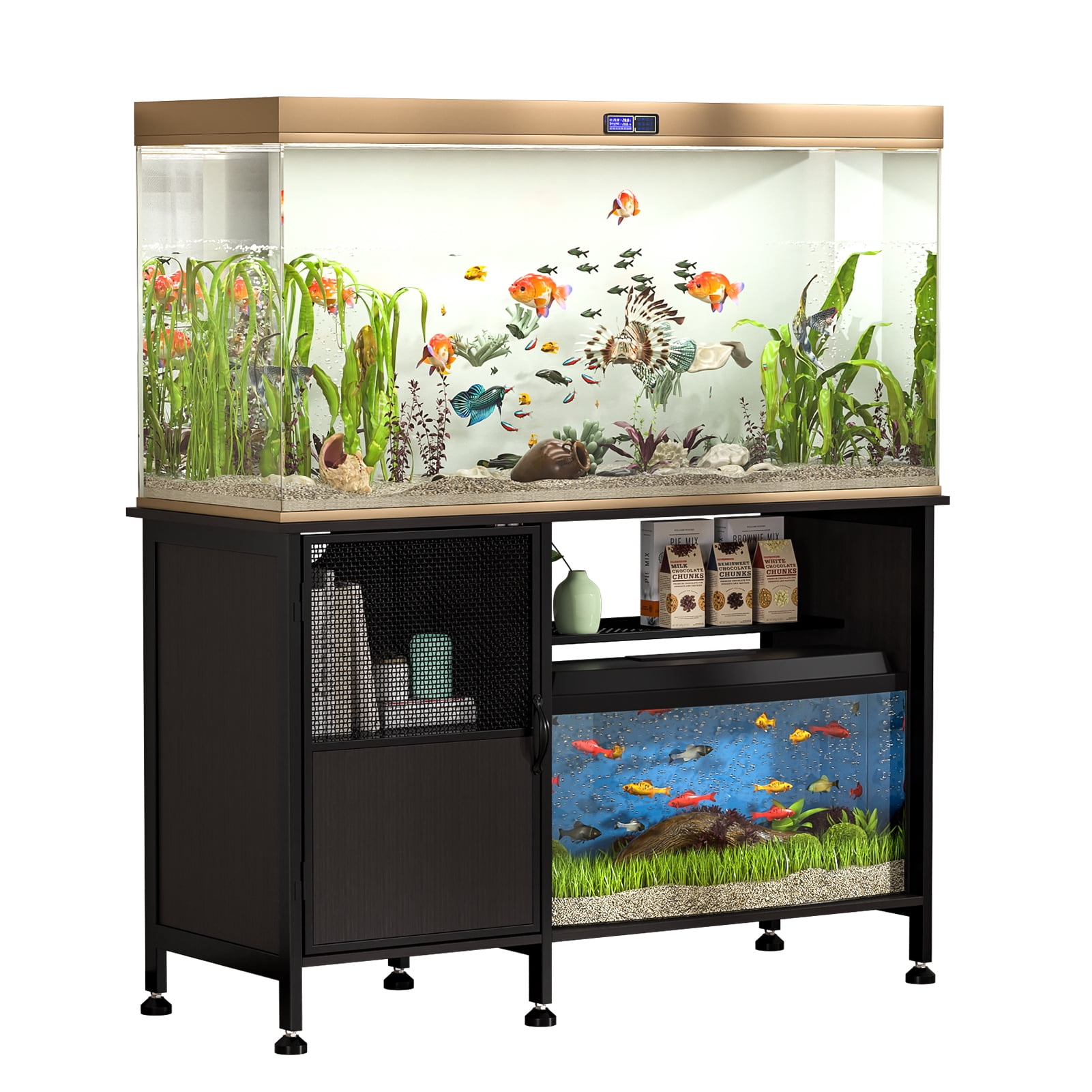 Fogcroll Fish Tank Stand Aquarium Stand with Open Shelf, Heavy Duty ...