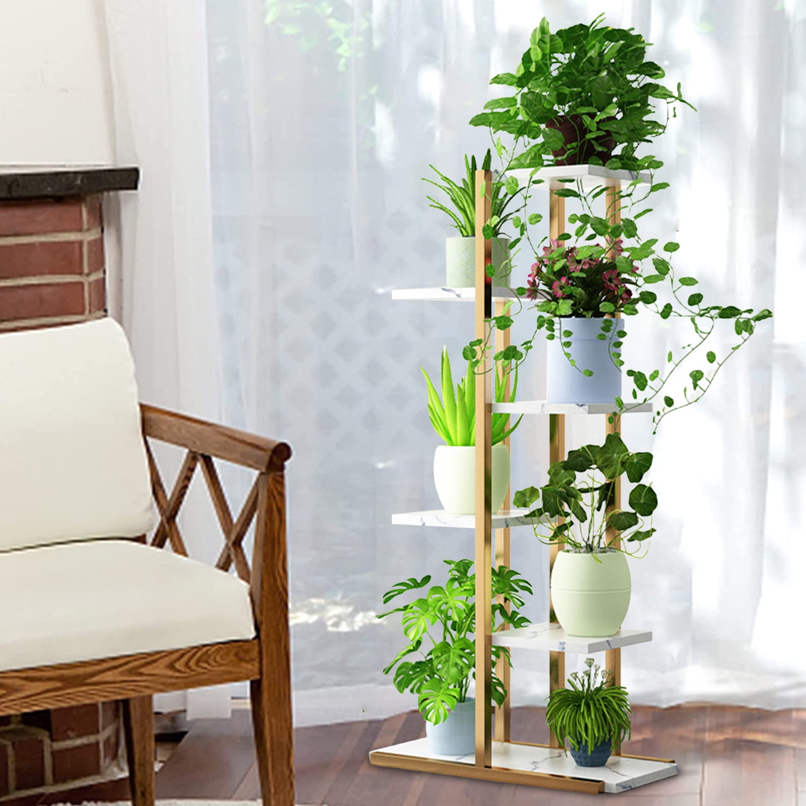 Fogcroll Flower Stand 6 Layers 7 Pottings Plant Shelf,Good Supporting ...