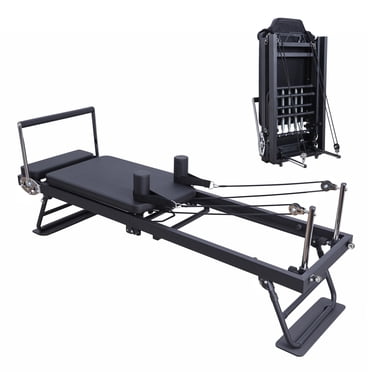 MIDOQIN Pilates Reformer, Wooden Foldable Pilates Reformer Machine ...