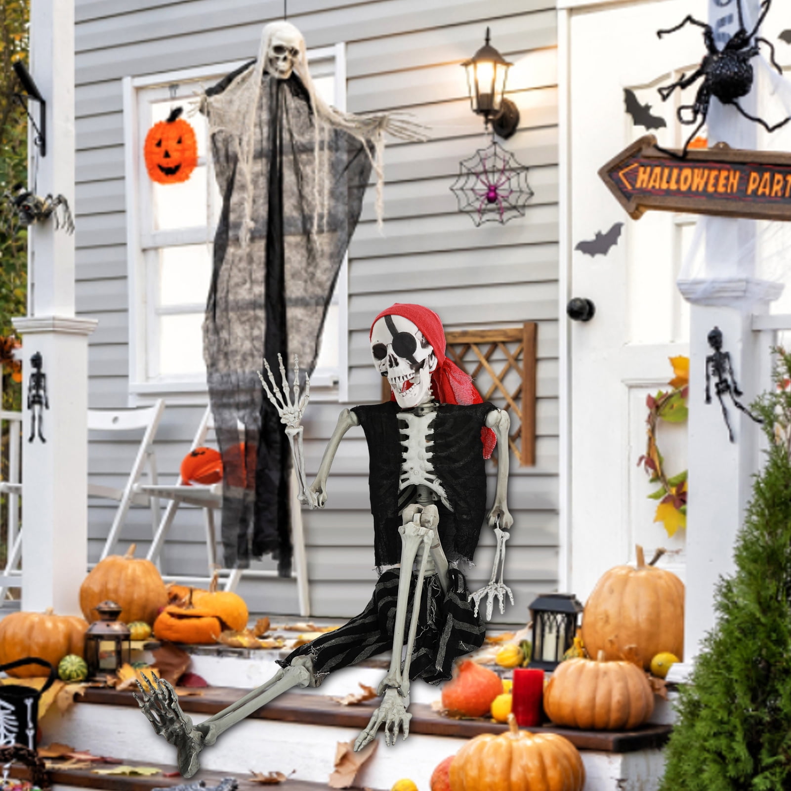 Fogcroll Halloween Skeleton Decorations Mini Skeleton,Life Size ...