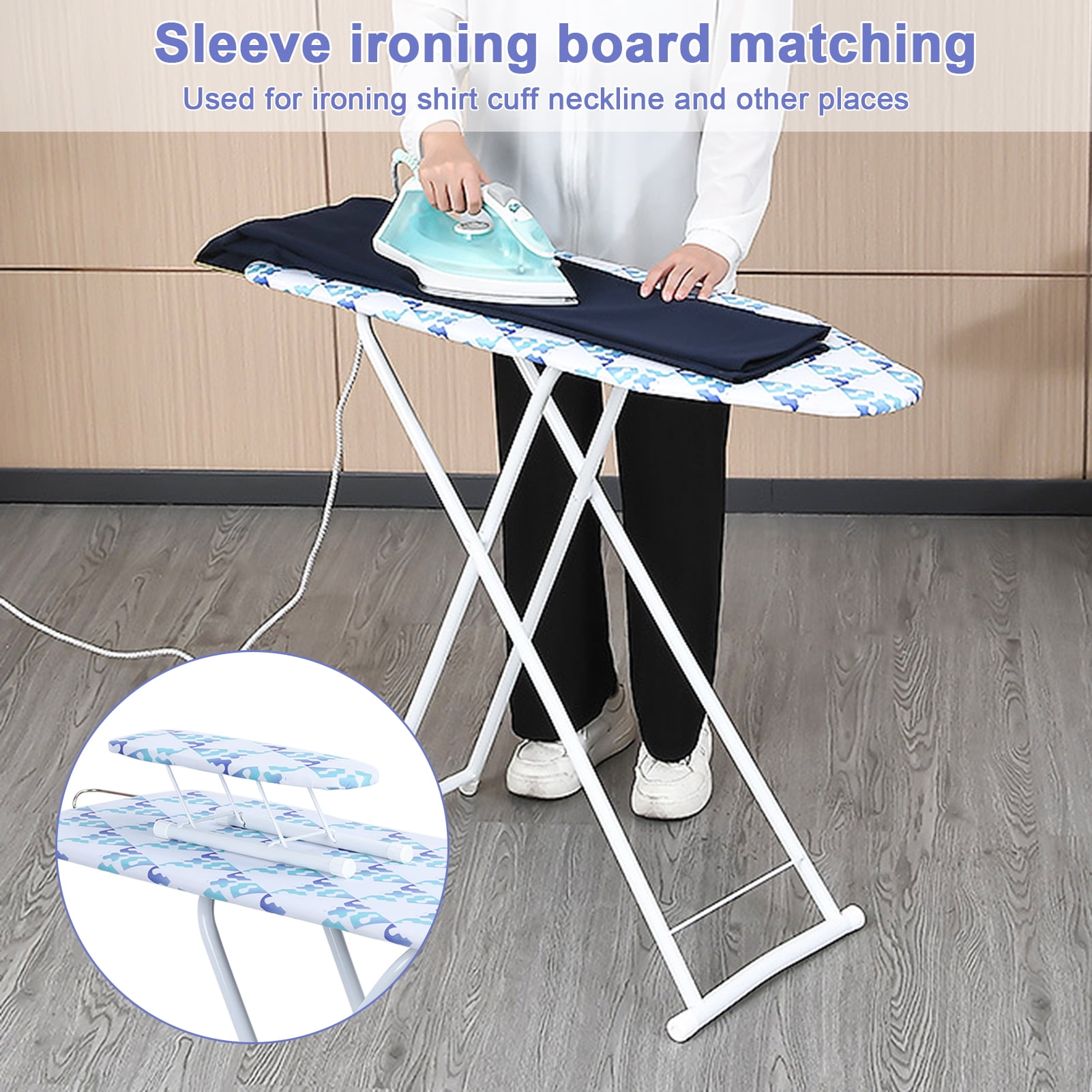 Fogcroll Ironing Board Full Size, 42" Heavy Duty Compact Iron Board ...