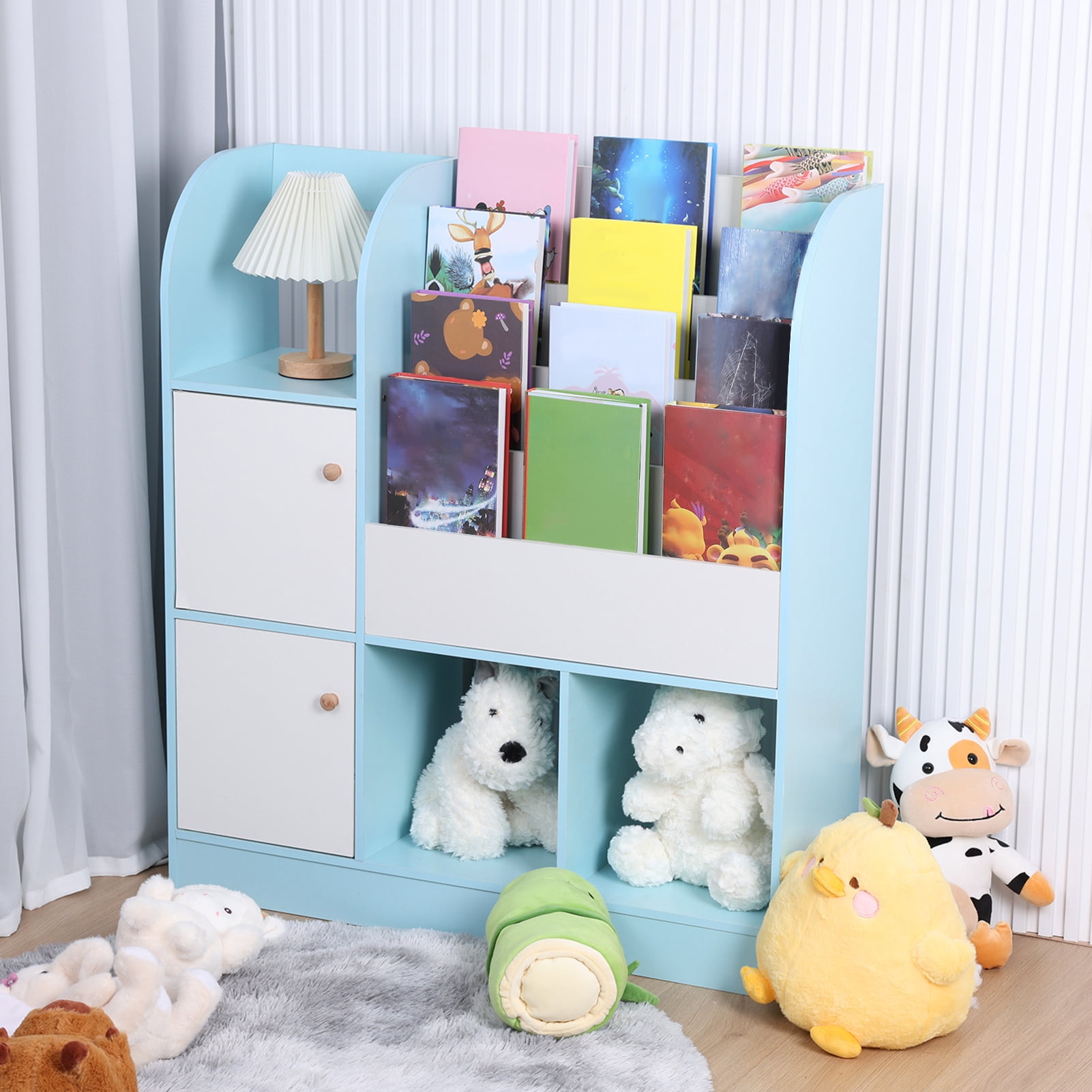 Fogcroll Kids Bookshelf Bookcase Bookcase Display Stand Toy Storage ...