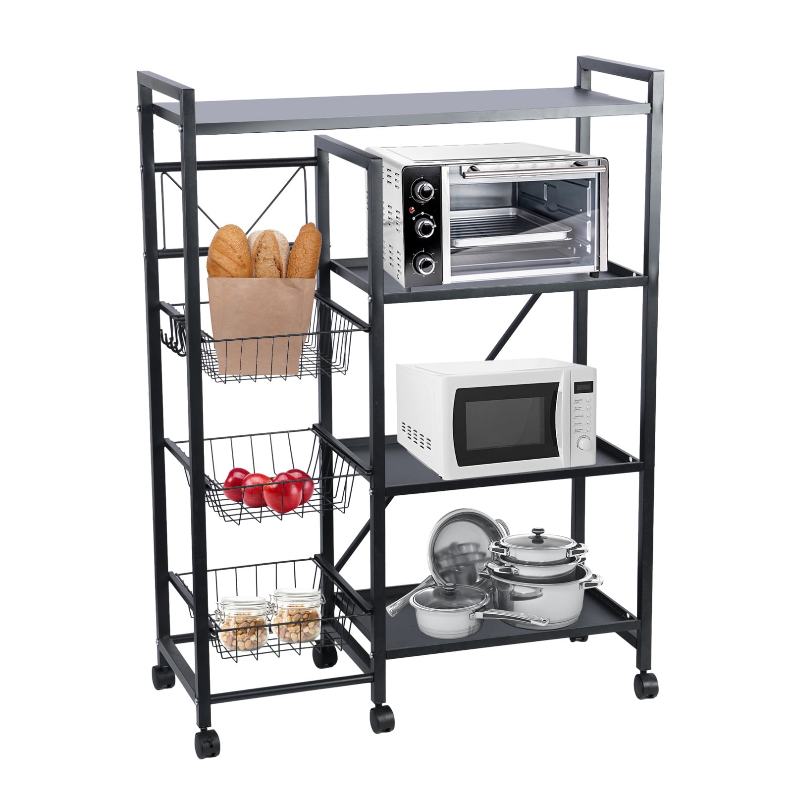 Fogcroll Kitchen Baker Rack Fruit Vegetable Storage Basket for Kitchen ...