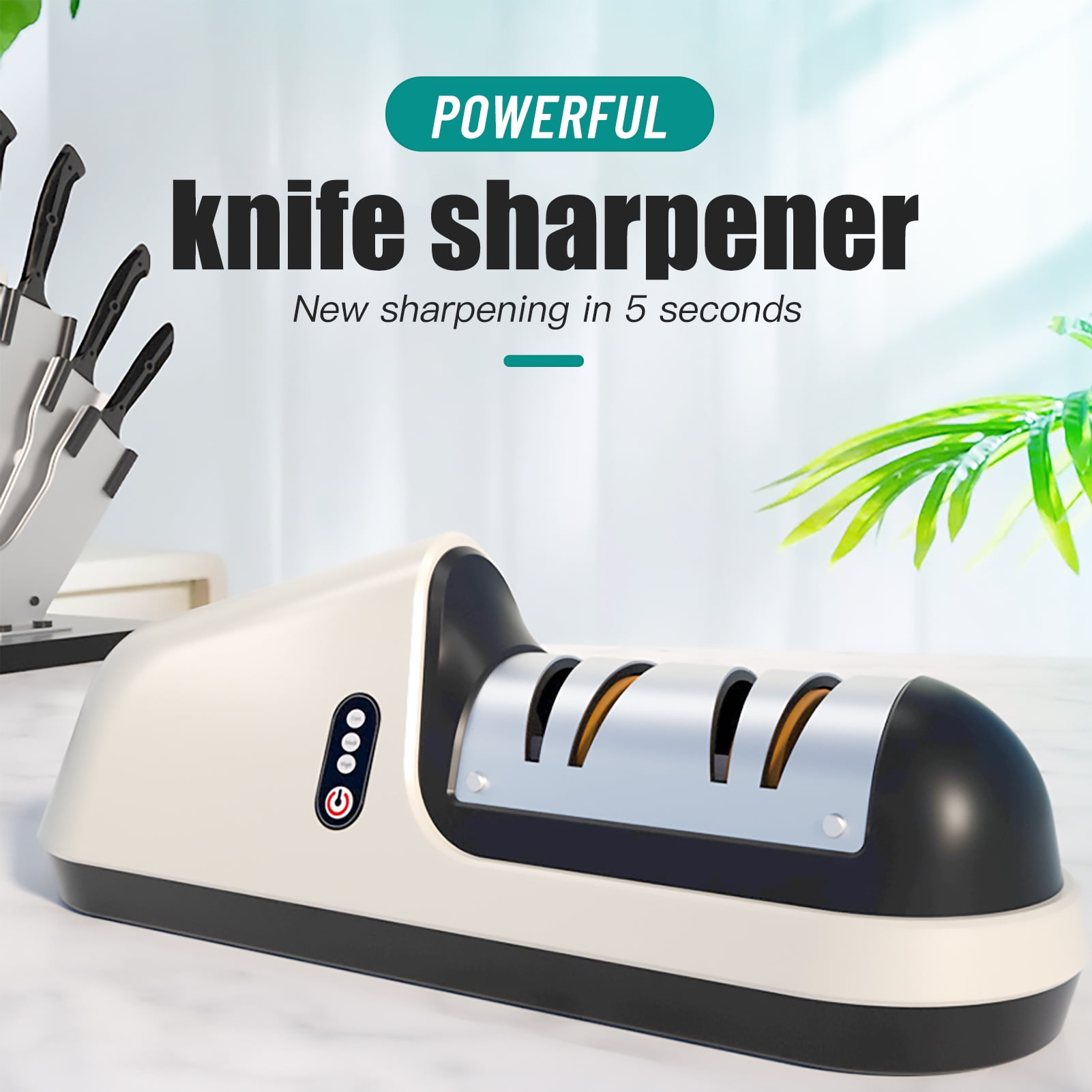 Fogcroll Knife Sharpener Tool,Electric Knife Sharpener for Home ...