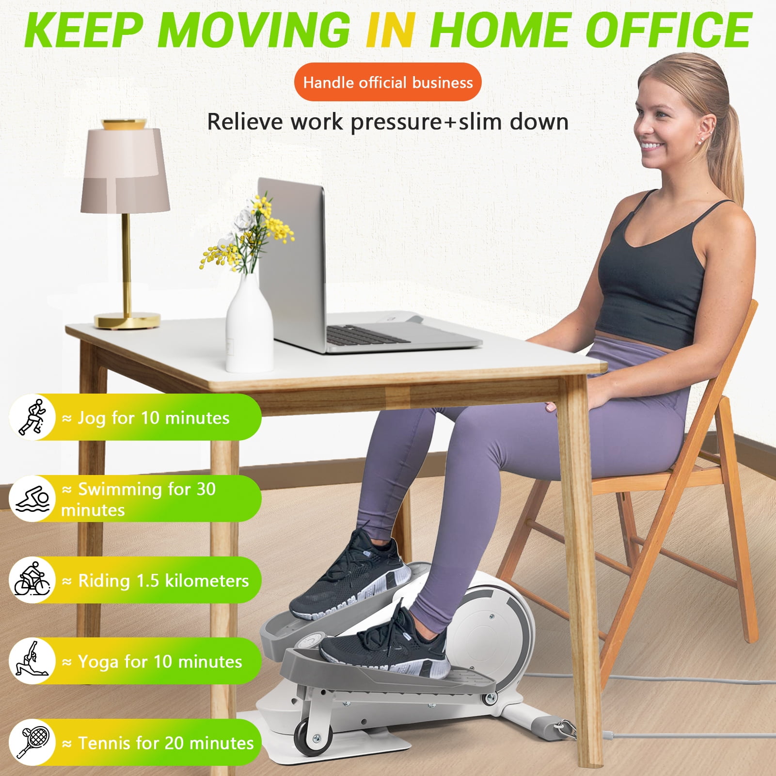 Fogcroll Leg Exerciser Stair Stepper Magnetic Portable Ellipse Foot ...