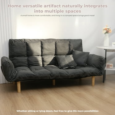 Guyou Small Loveseat Sofa - Comfy Modern Sherpa 2-Seater Mini Couch ...