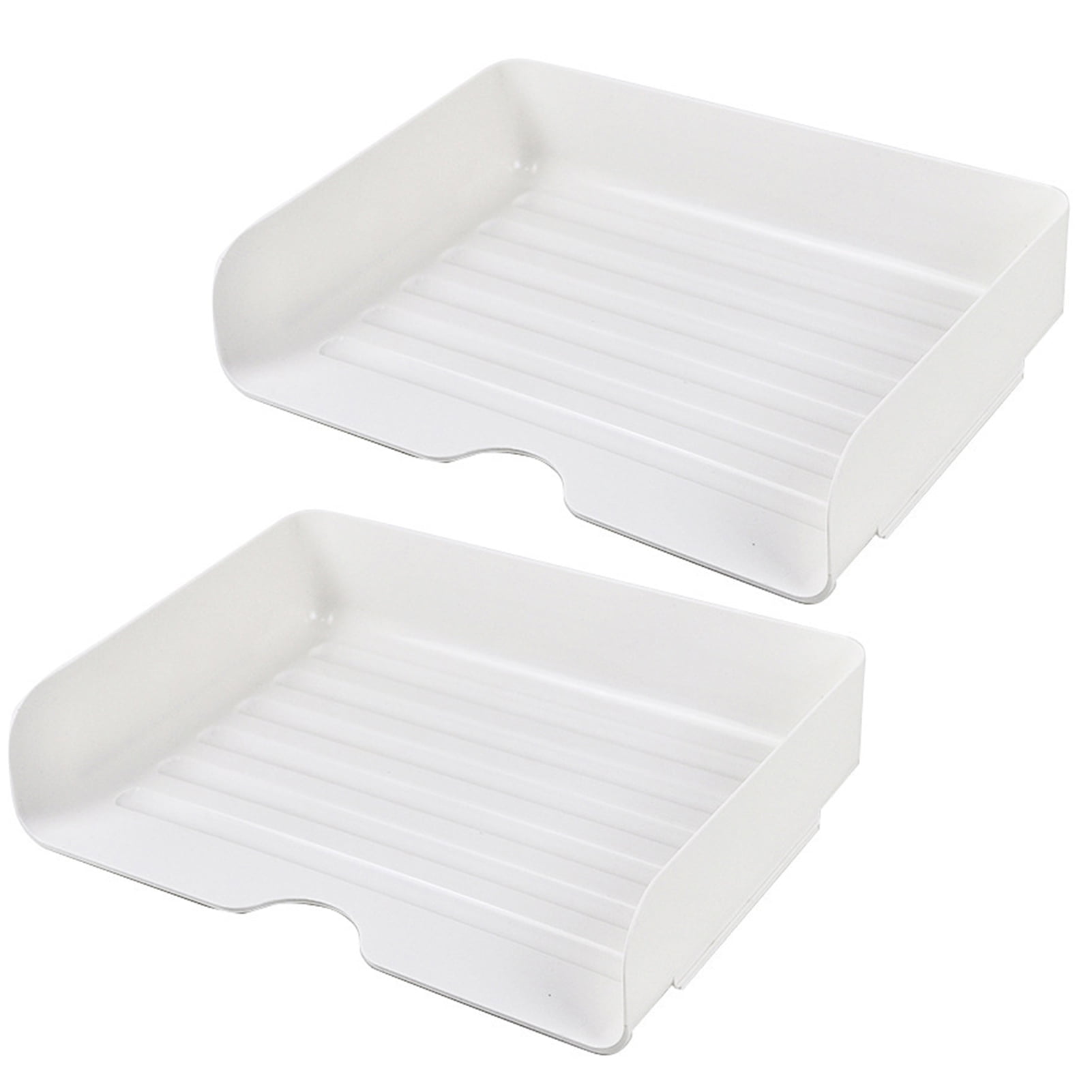 Fogcroll Paper Organizer for Desk,Acrylic Stackable Letter Tray, Clear ...