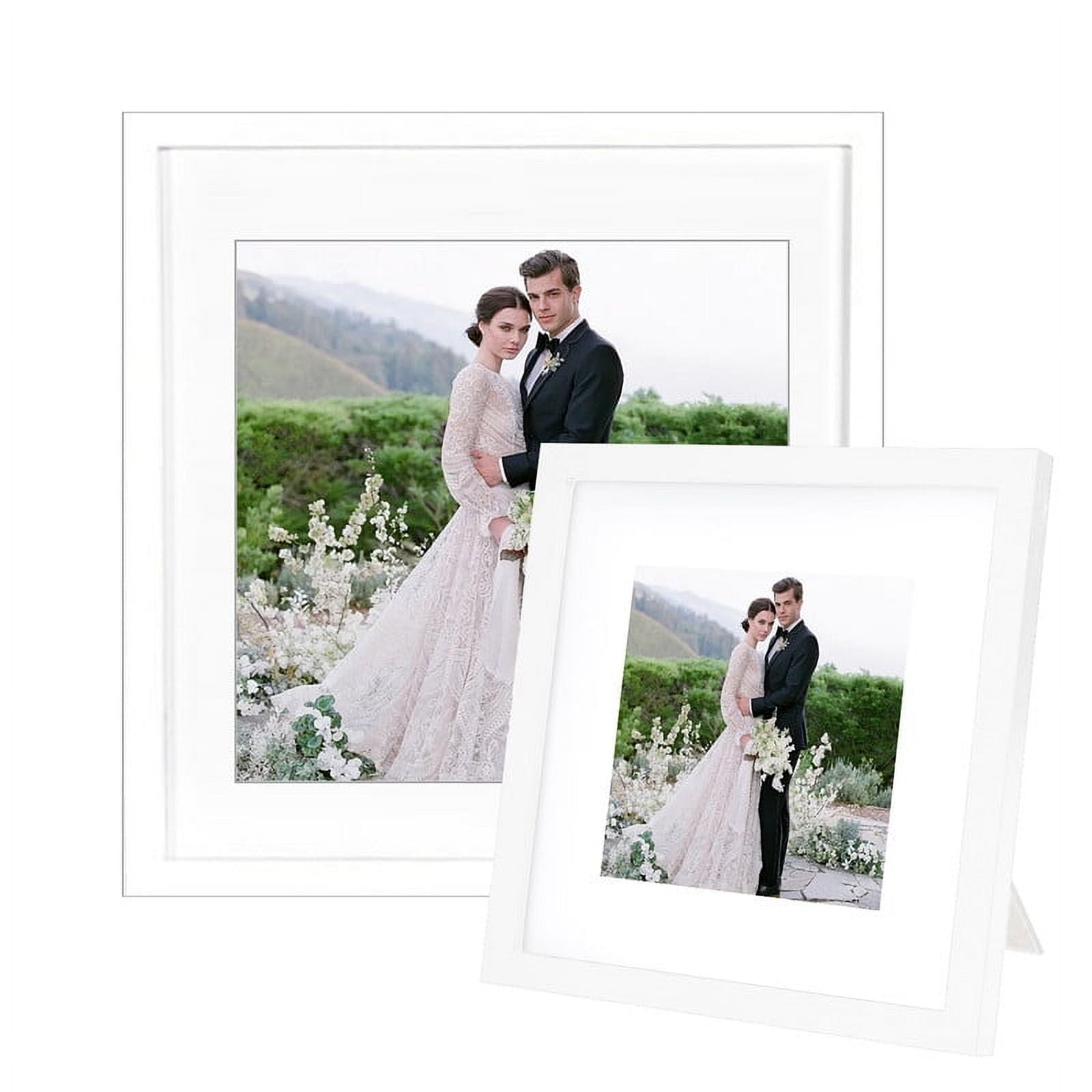 Fogcroll Picture Frames Square Pictures Frame 2IN1 Made of Solid Wood ...