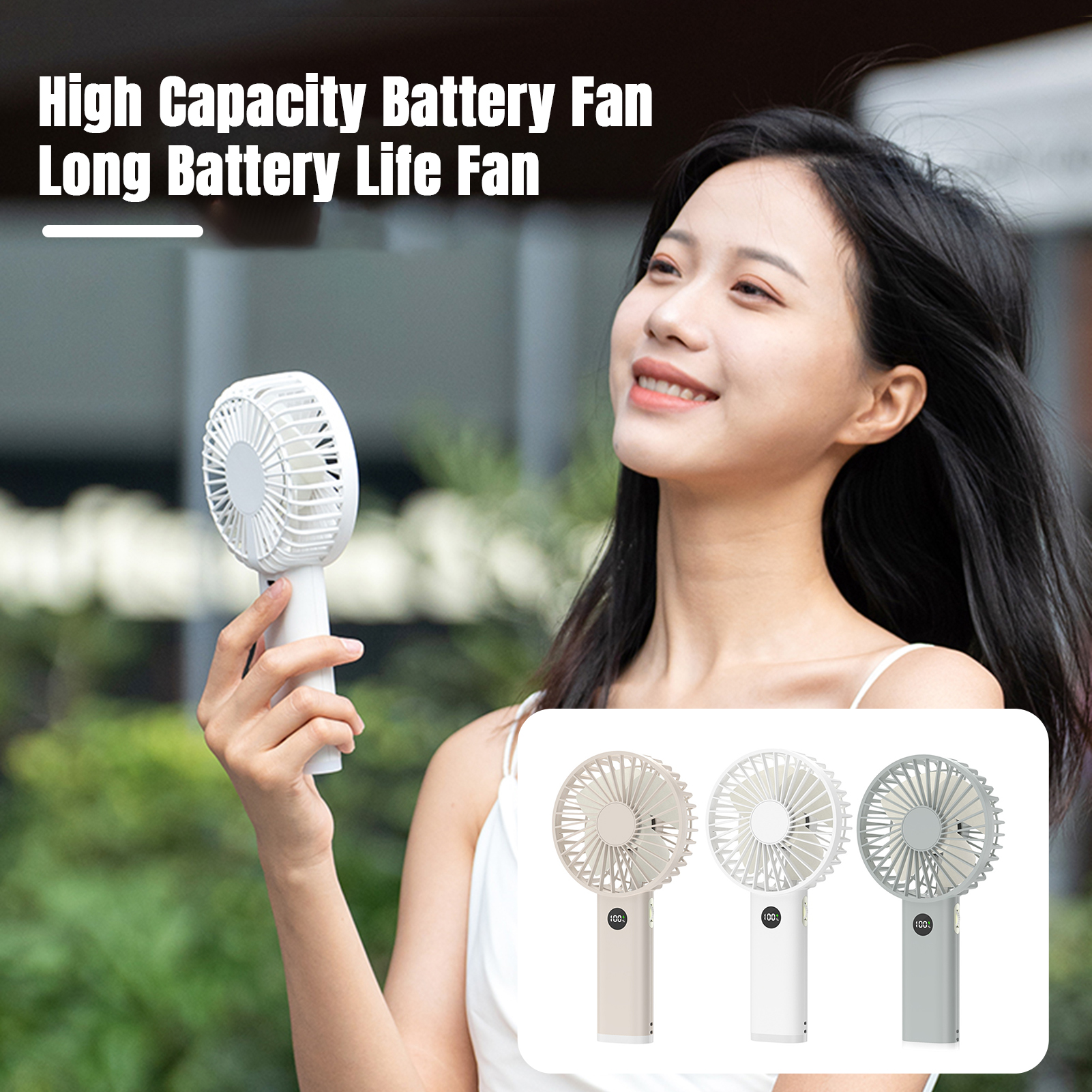 Fogcroll Portable Cooling Fan Mini Handheld Fan with Light Speed ...