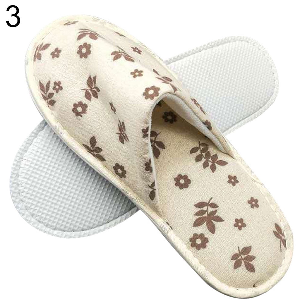 Fogcroll Portable Travel Spa Slippers Foldable Flat Closed Toe Home ...