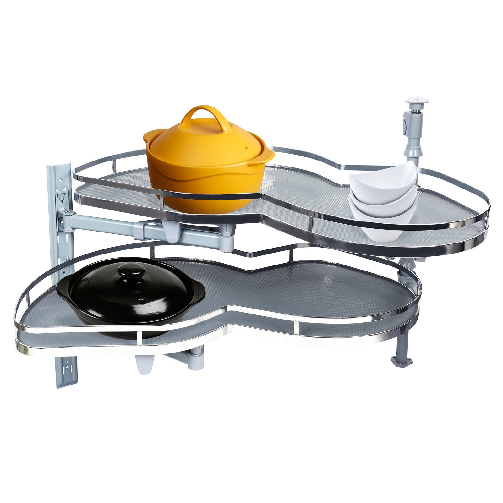 Fogcroll Rotating Cabinet Blind Corner Storage Rack Tableware Storage ...