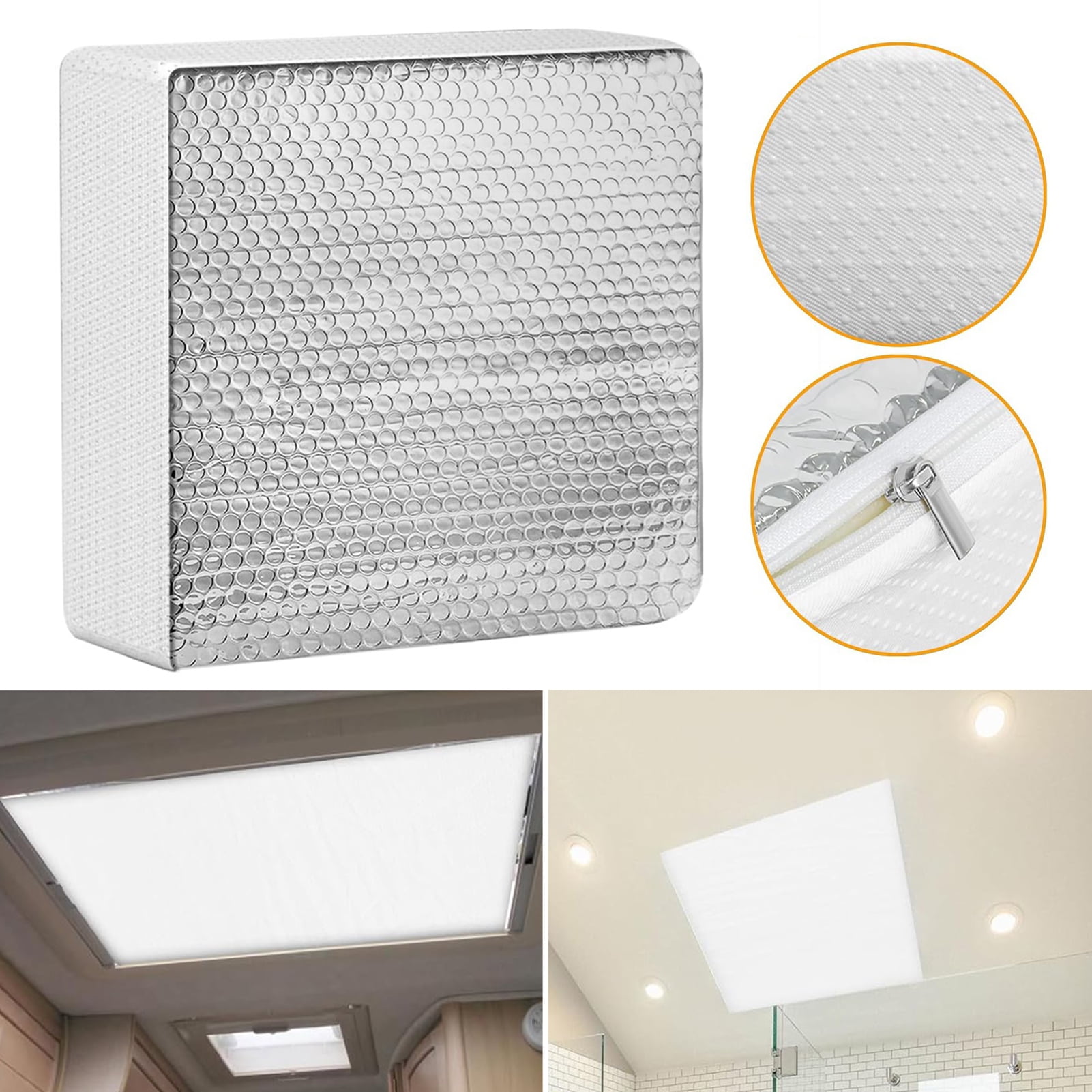 Fogcroll Rv Vent Insulator 14" X 14" X 2", Universal Rv Skylight Cover ...
