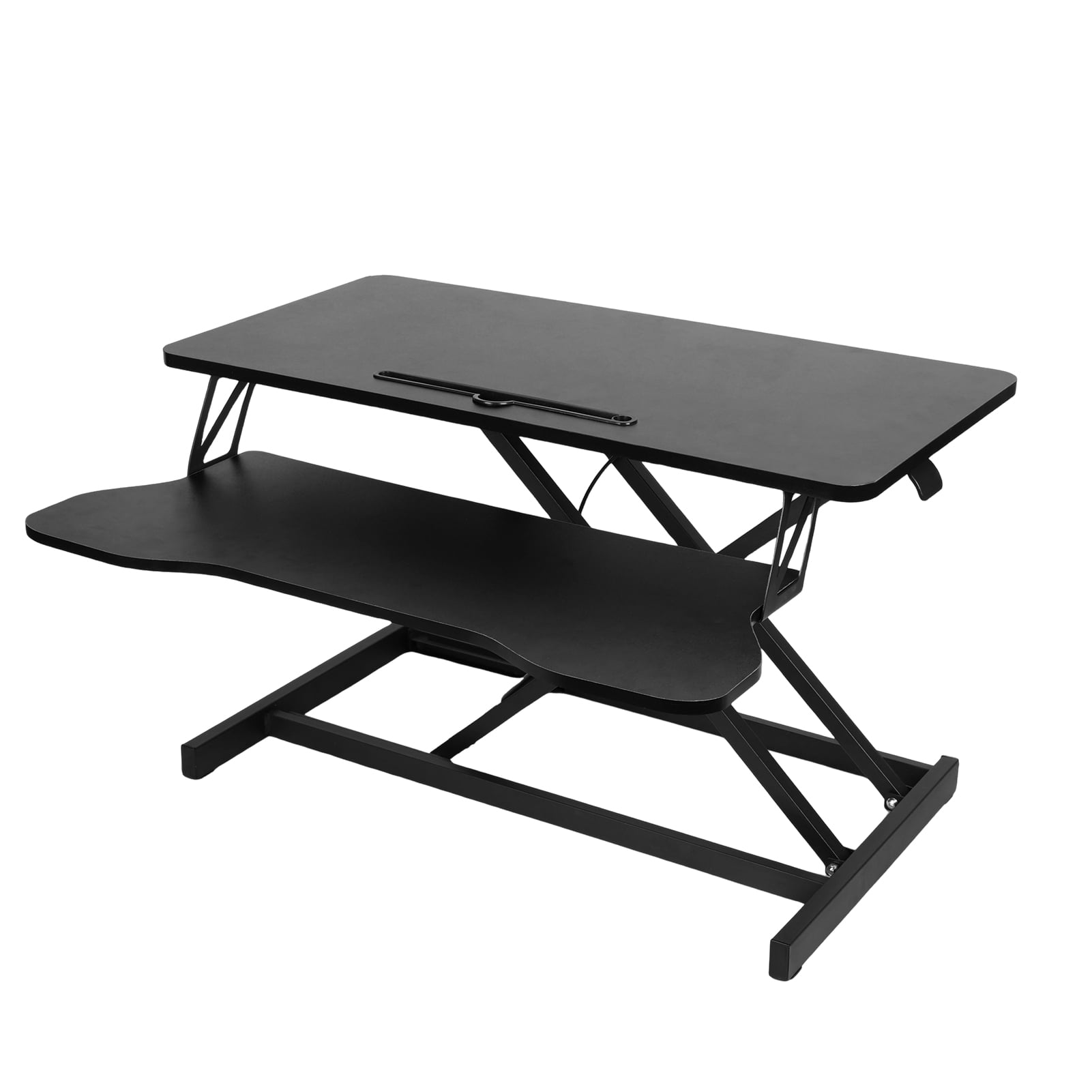 Fogcroll Stand up Desk 32 Inch Pneumatic Standing Desk Converter, Dual ...