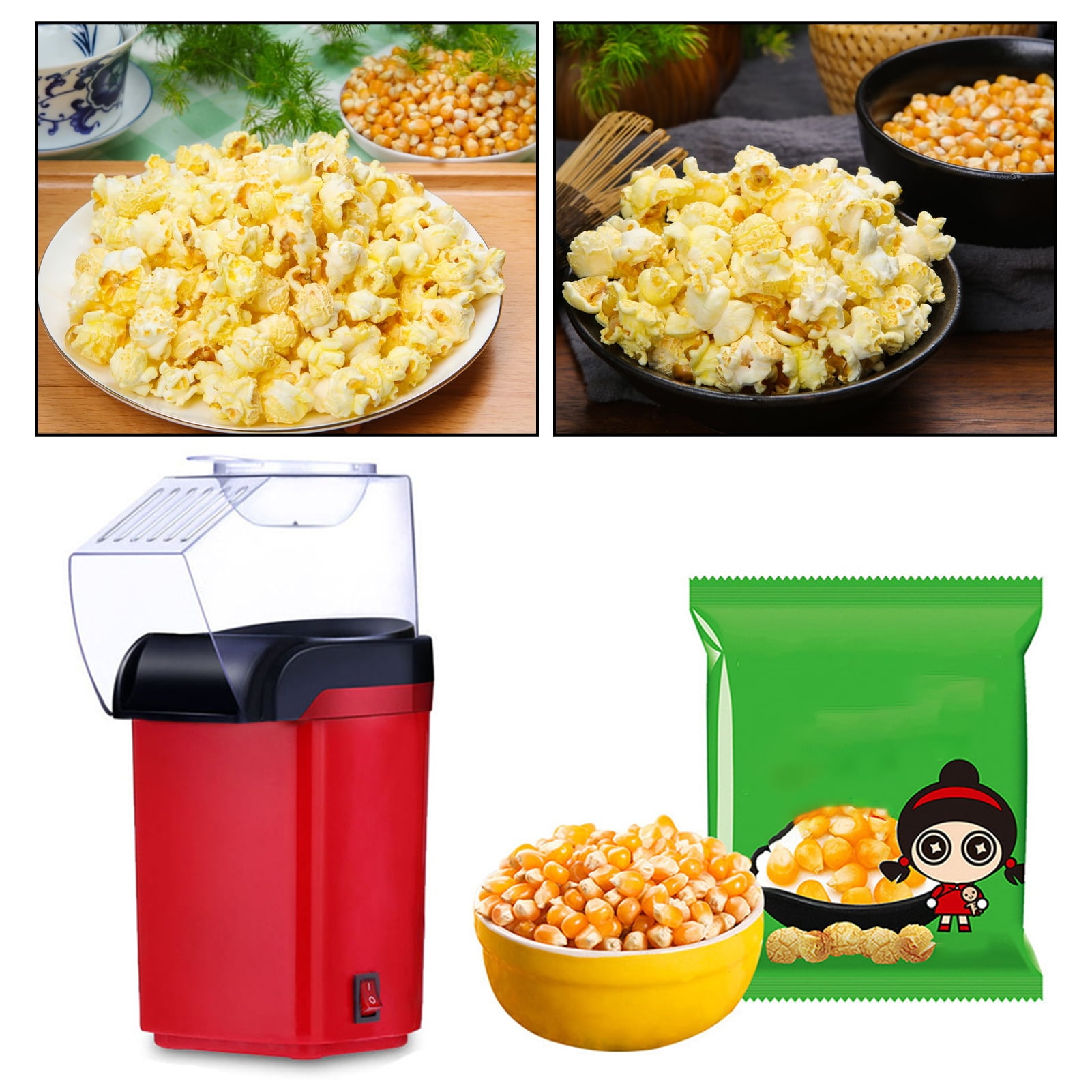 Fogcroll The Original Microwaveable Silicone Popcorn Popper, Hot Air ...
