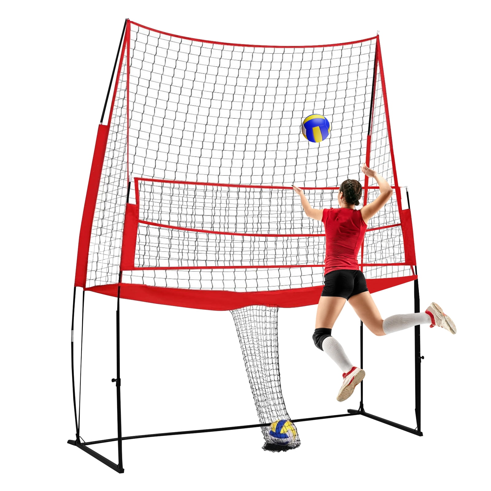 Fogcroll Volleyball Practice Net Station Volleyball Rebounder ...