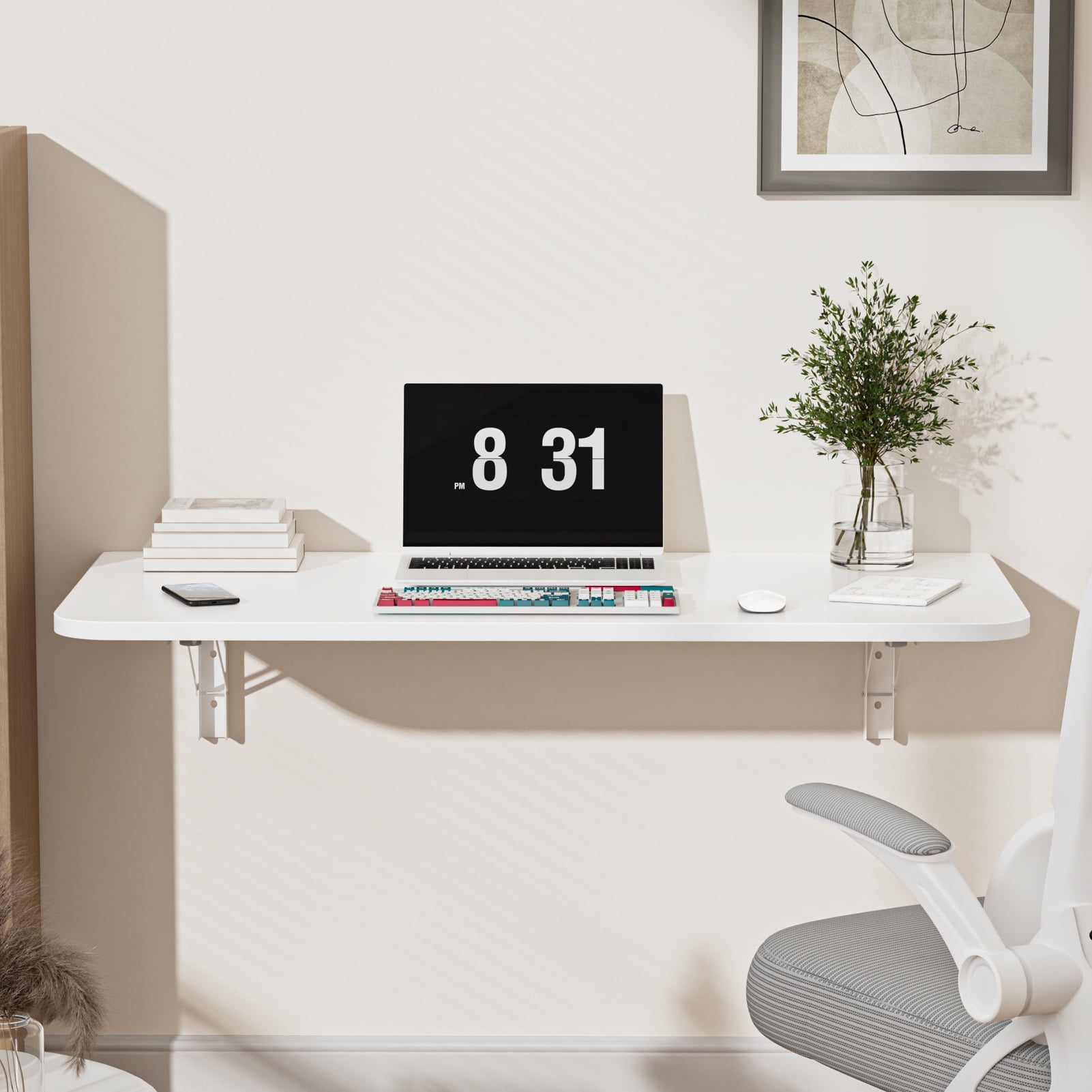 Fogcroll Wall-Mounted Fold-Out Table Folding Wall Desk Foldable Dining ...