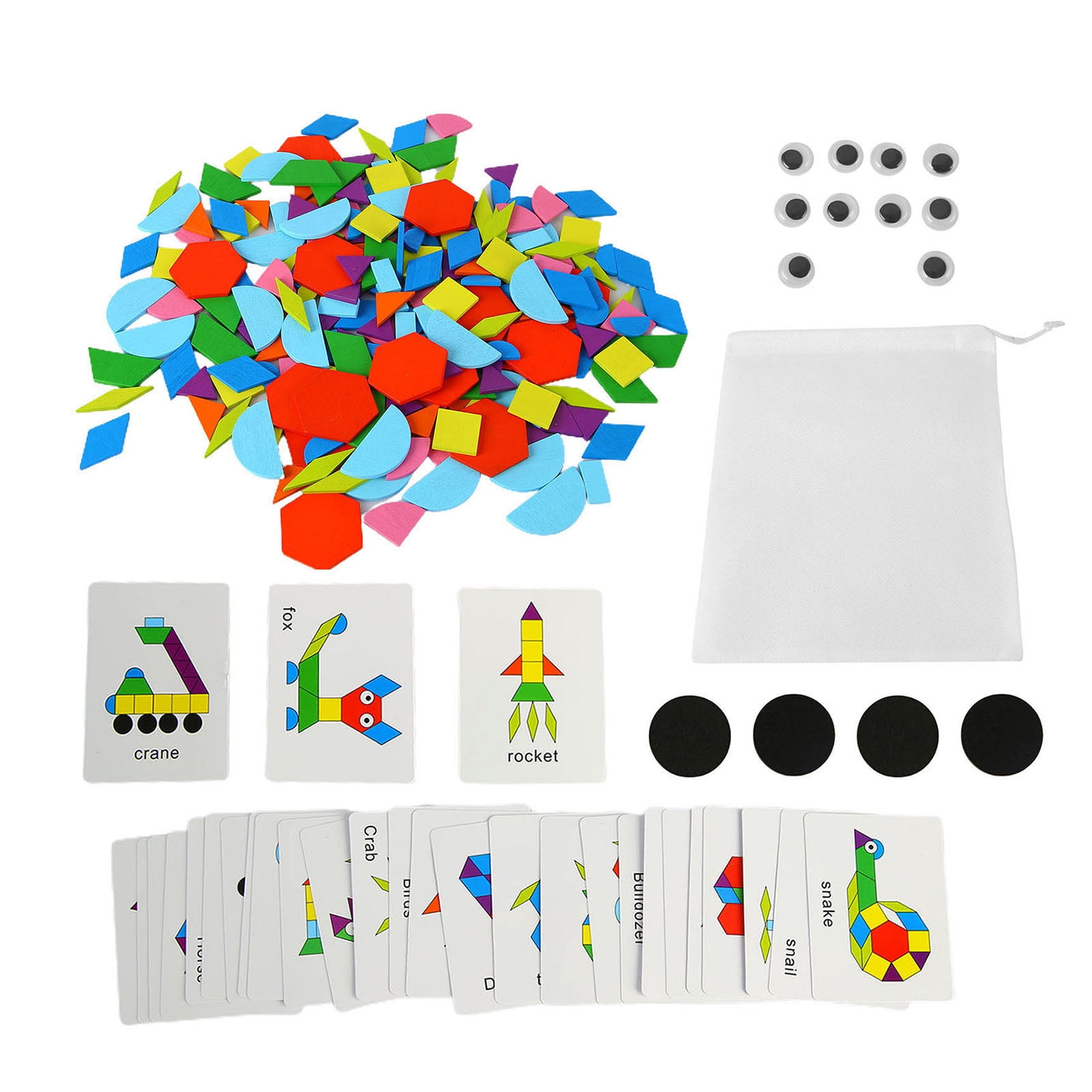 Fogcroll Wooden Block Toy Combination Puzzle Toy Building Blocks ...