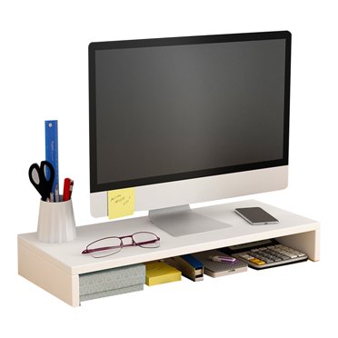 Monitor Stand Riser Desk Storage Rack Space Saving Computer Heightened ...