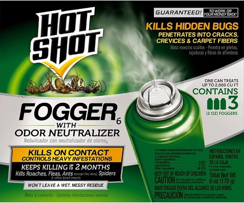 Fogger With Odor Neutralizer, Kills Roaches, Ants, Spiders & Fleas, 3 ...