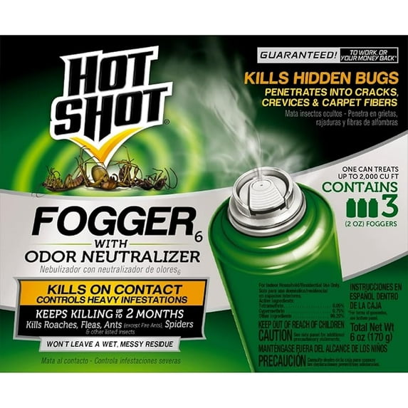Fogger With Odor Neutralizer, Kills Roaches, Ants, Spiders & Fleas, 3 ...