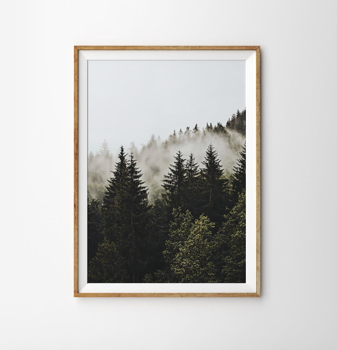 Foggy Forest landscape photography Poster dark nature wall art Poster ...