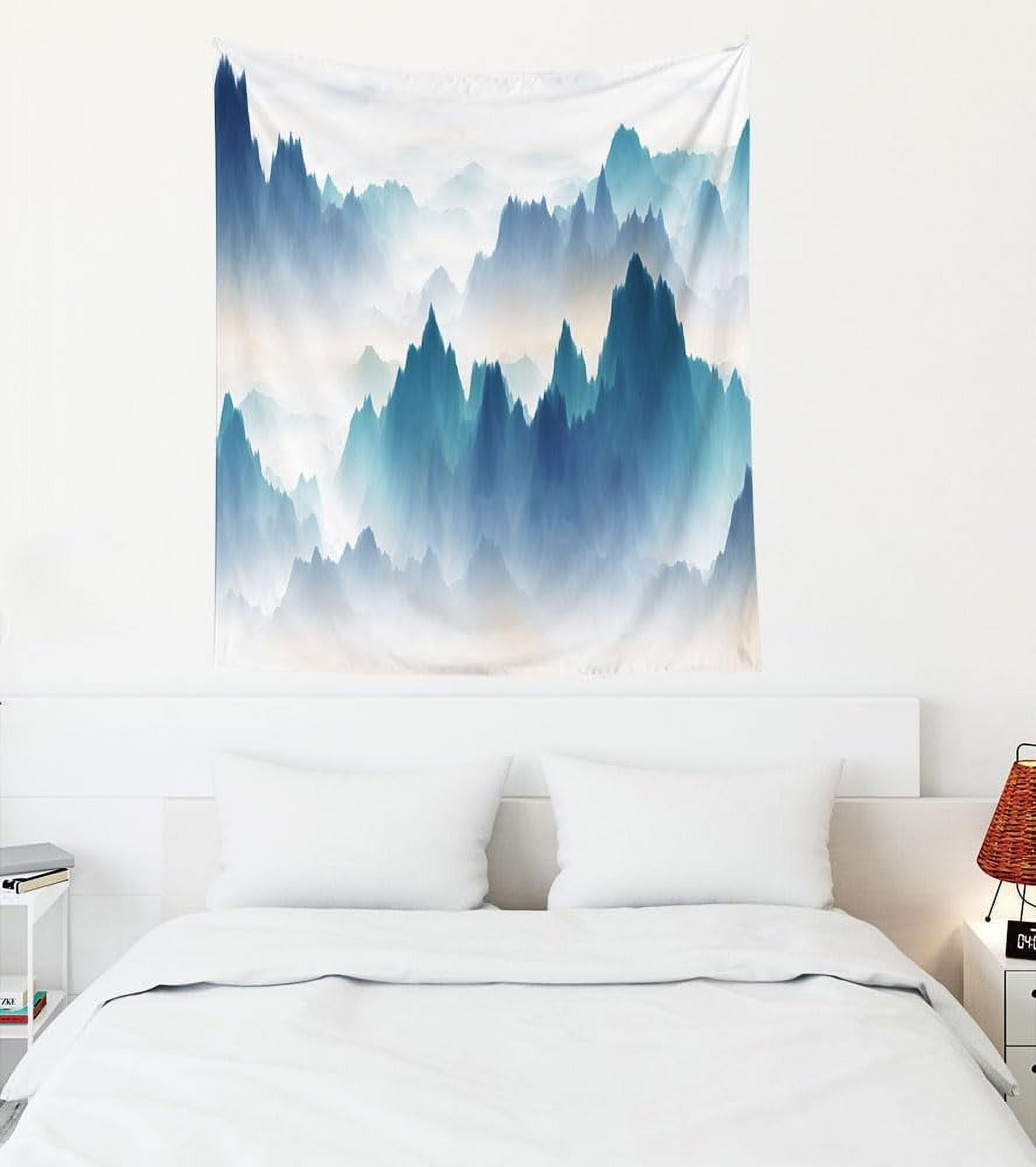 waicvis Foggy Mountain Tapestry Small Tapestry Wall Art Mountains in ...