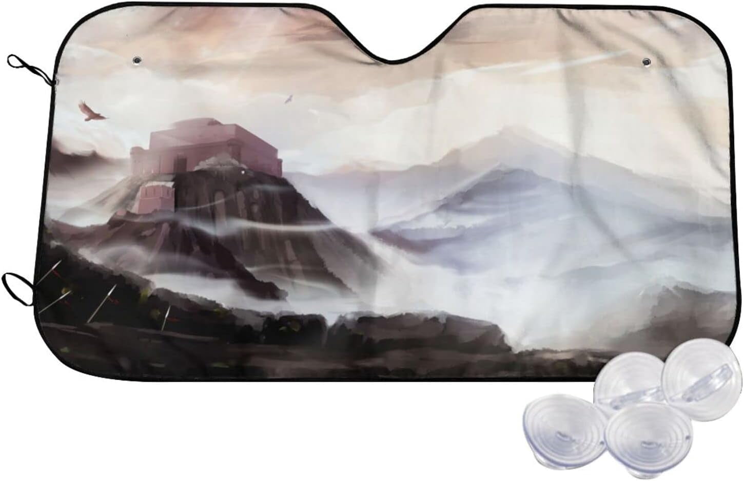 Foggy Mountian Eagle Pattern Sun Shade Front Window Sunshade for Most ...