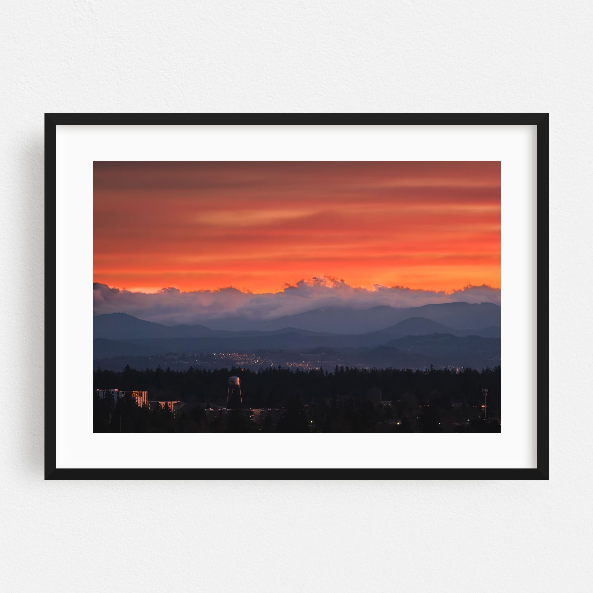 Foggy Southeast Portland Hills At Sunrise - Portland Oregon Photography ...