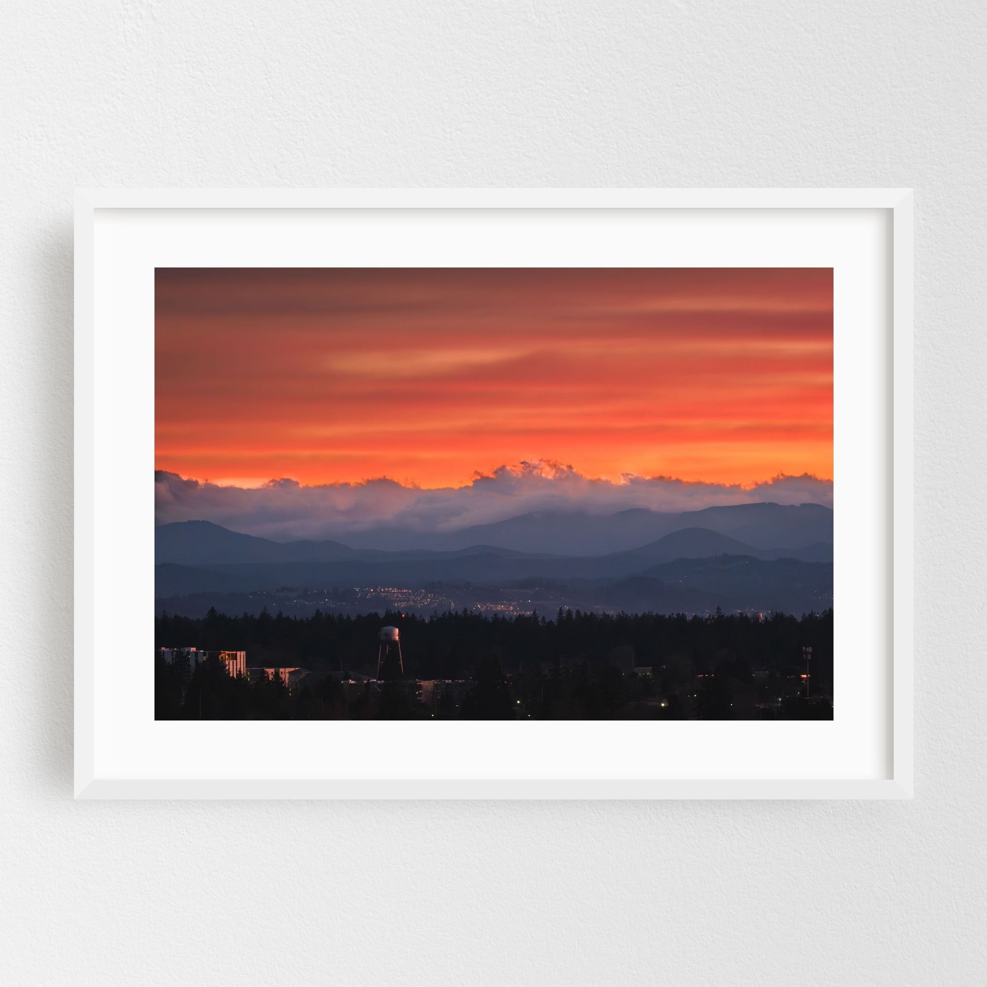 Foggy Southeast Portland Hills At Sunrise - Portland Oregon Photography ...