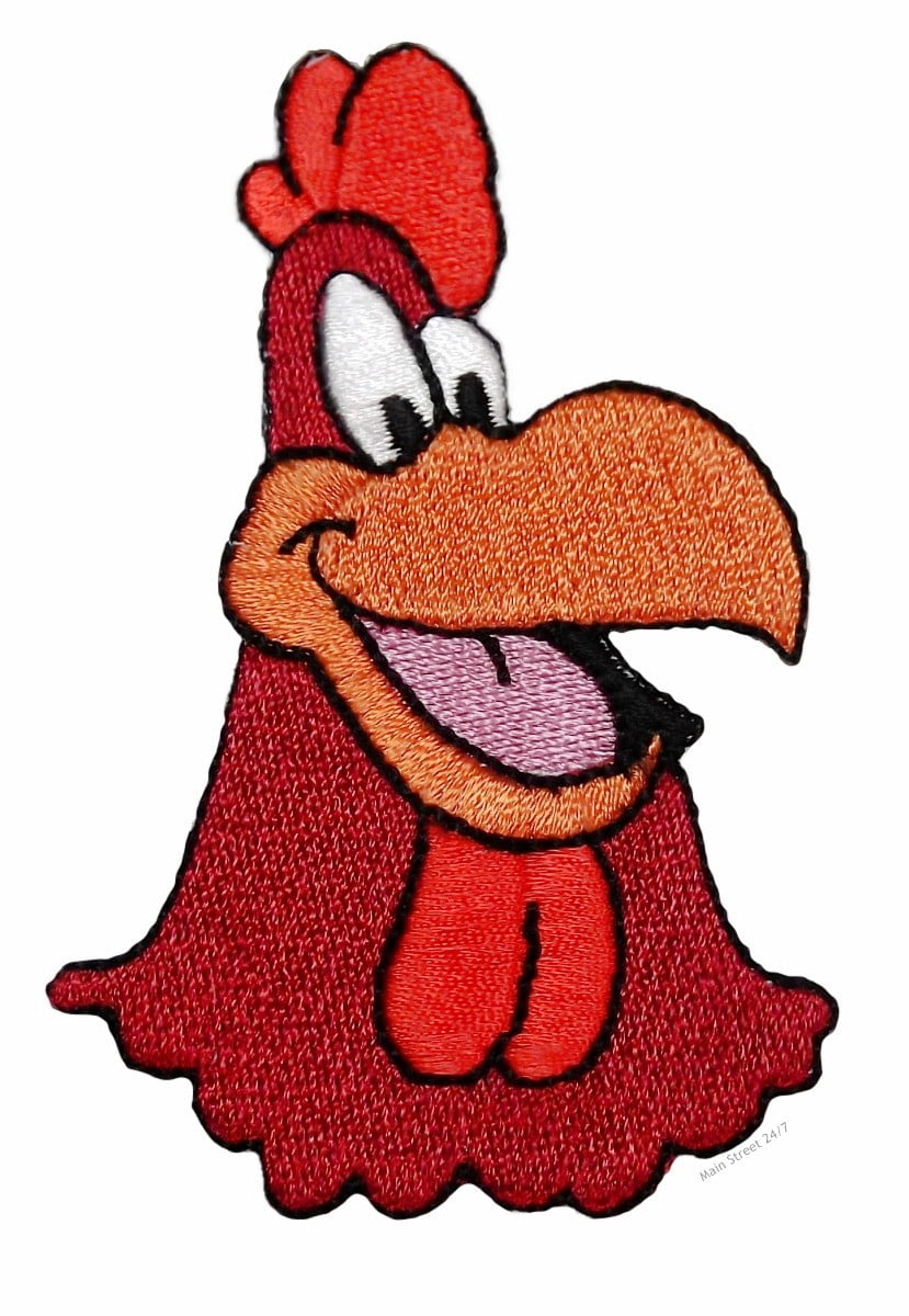 Foghorn Leghorn Cartoon Character Head Iron On Patch - Walmart.com