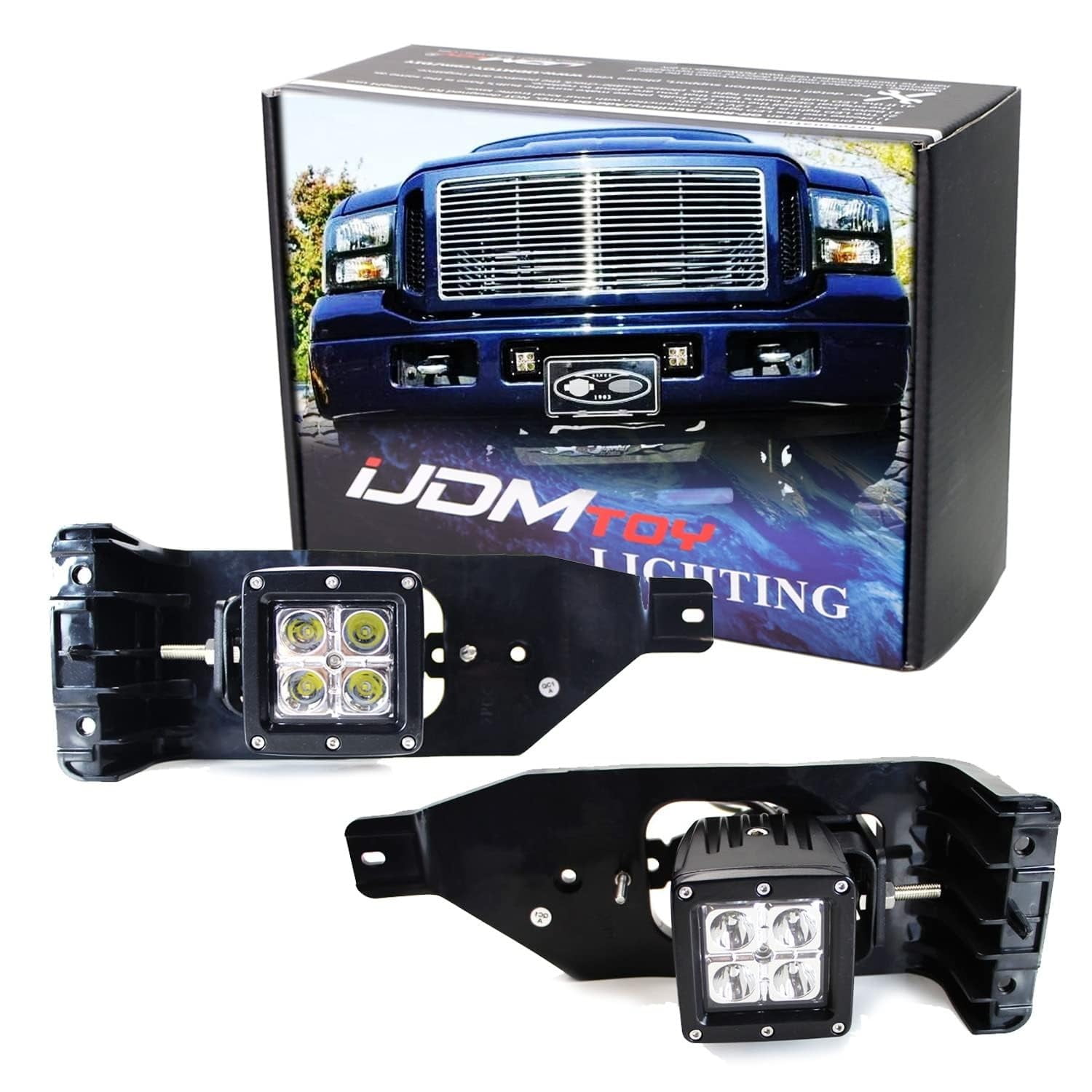 Foglamp Replace LED Pod Light Kit For 2005-07 Ford F250 F350 F450 Excursion, Incl (2) 20W High ...