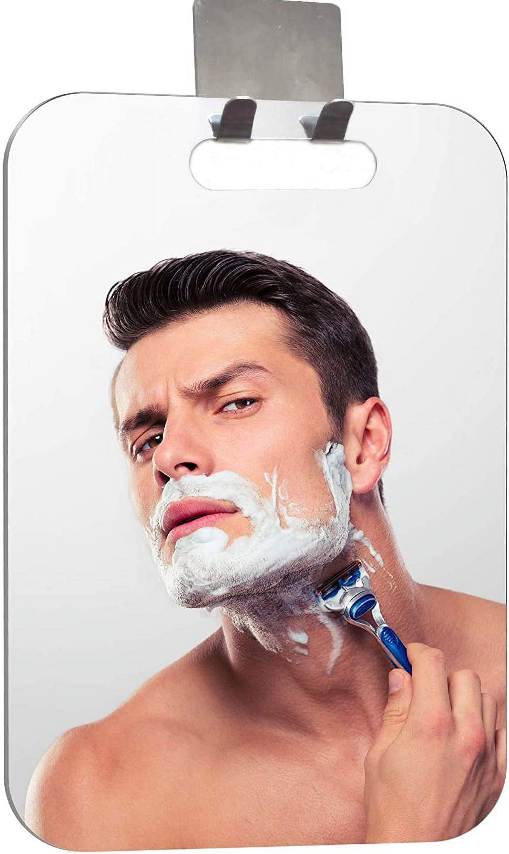 Fogless Shower Mirror (11inX7.48in), Anti-Fog Frameless Wall Hanging ...