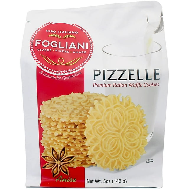 Fogliani Anise Pizzelle Italian Waffle Cookies 1 Pack, Approx. 12 ...