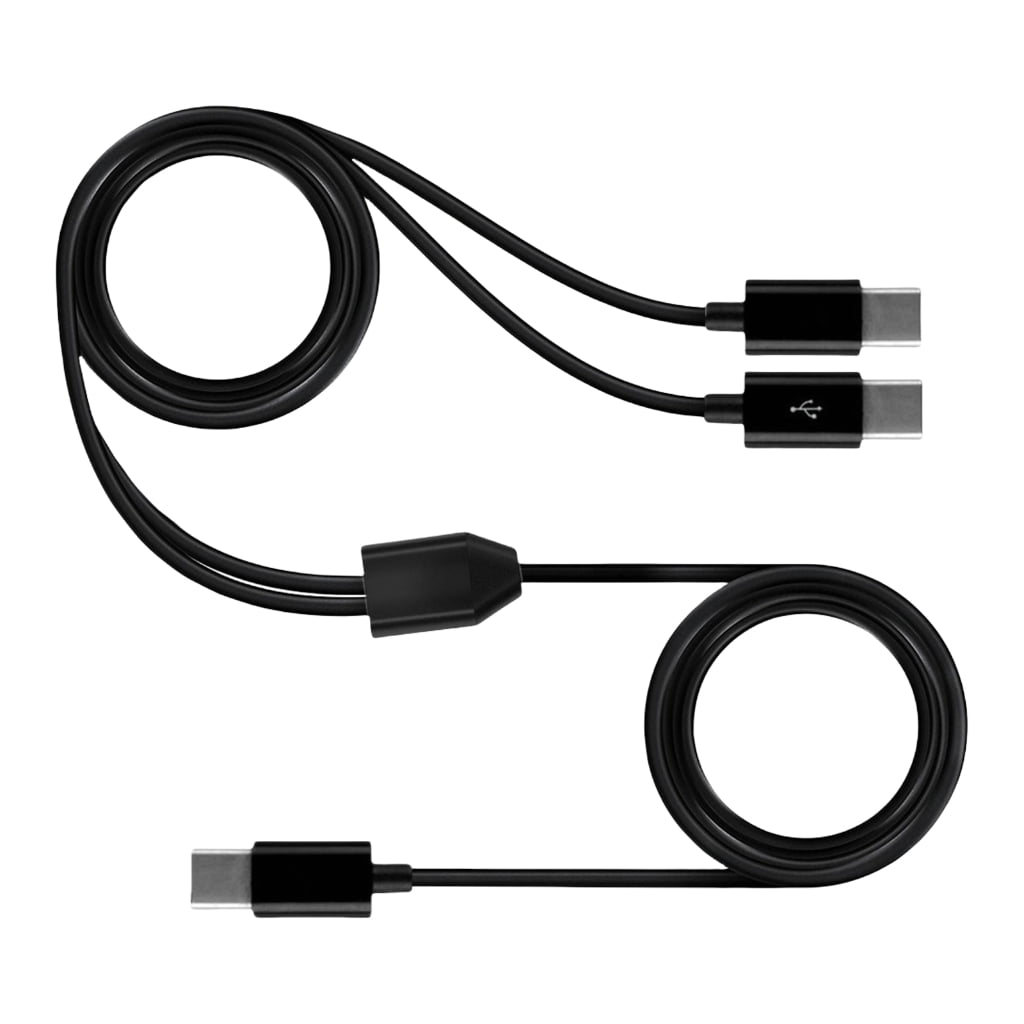 Fogun 1.5m Double Male End Y Splitter Cable Cord USB C Adapter Wire Line for Laptop Tablet ...