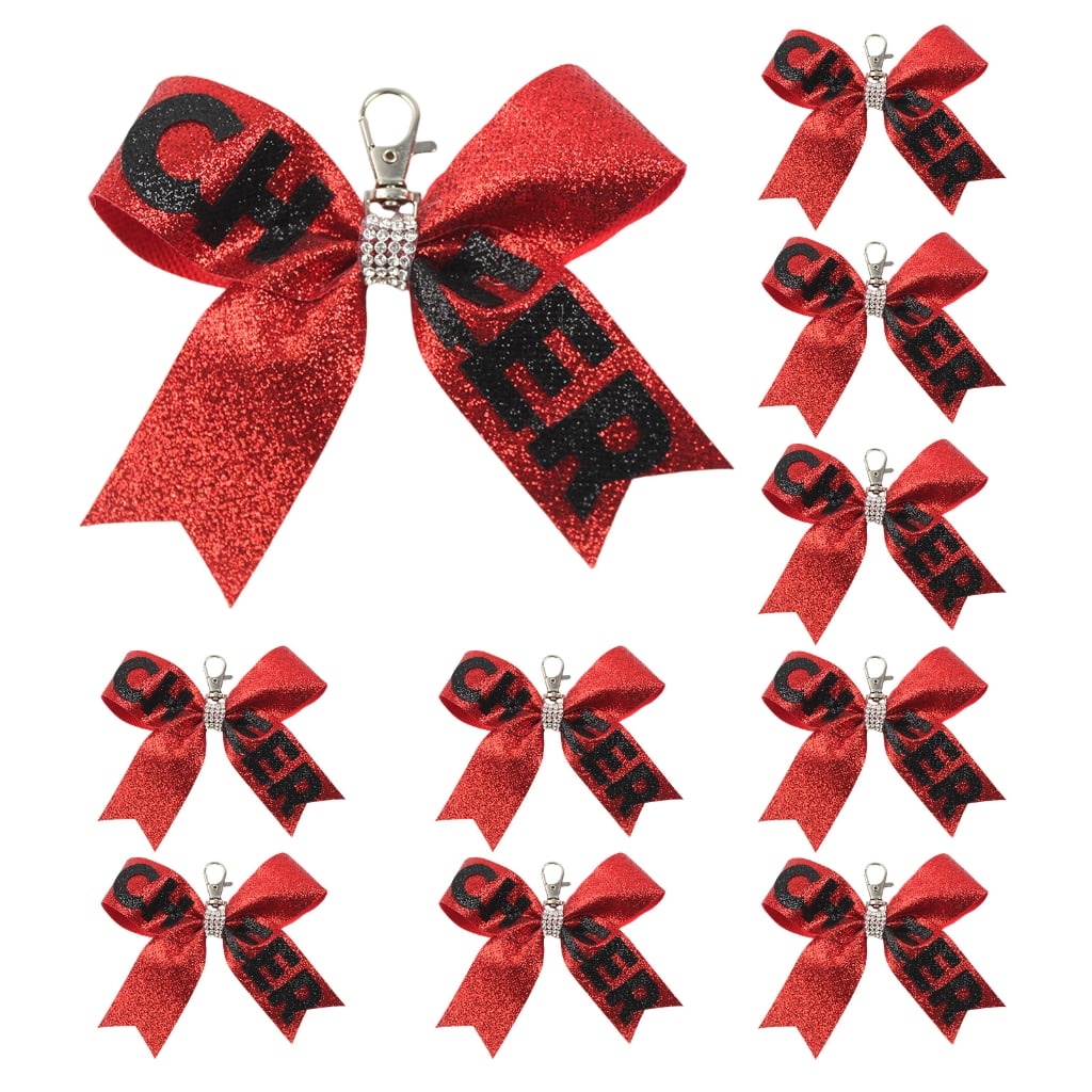Fogun 10Pieces Cheer Bowknot Keychains Cheerleading Keychain Collection ...