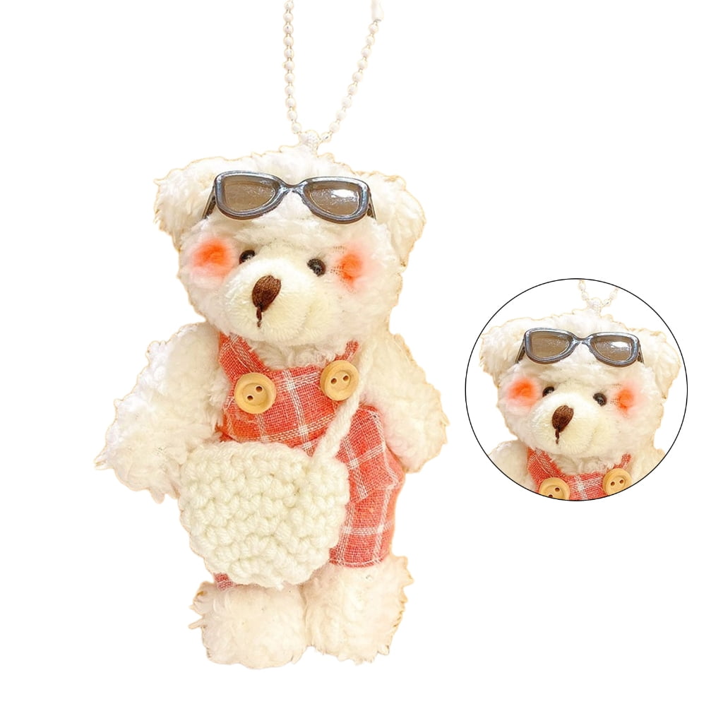 Fogun Cartoon Plush Bear Keychain Charm Unique Keyring Soft PP Cotton ...