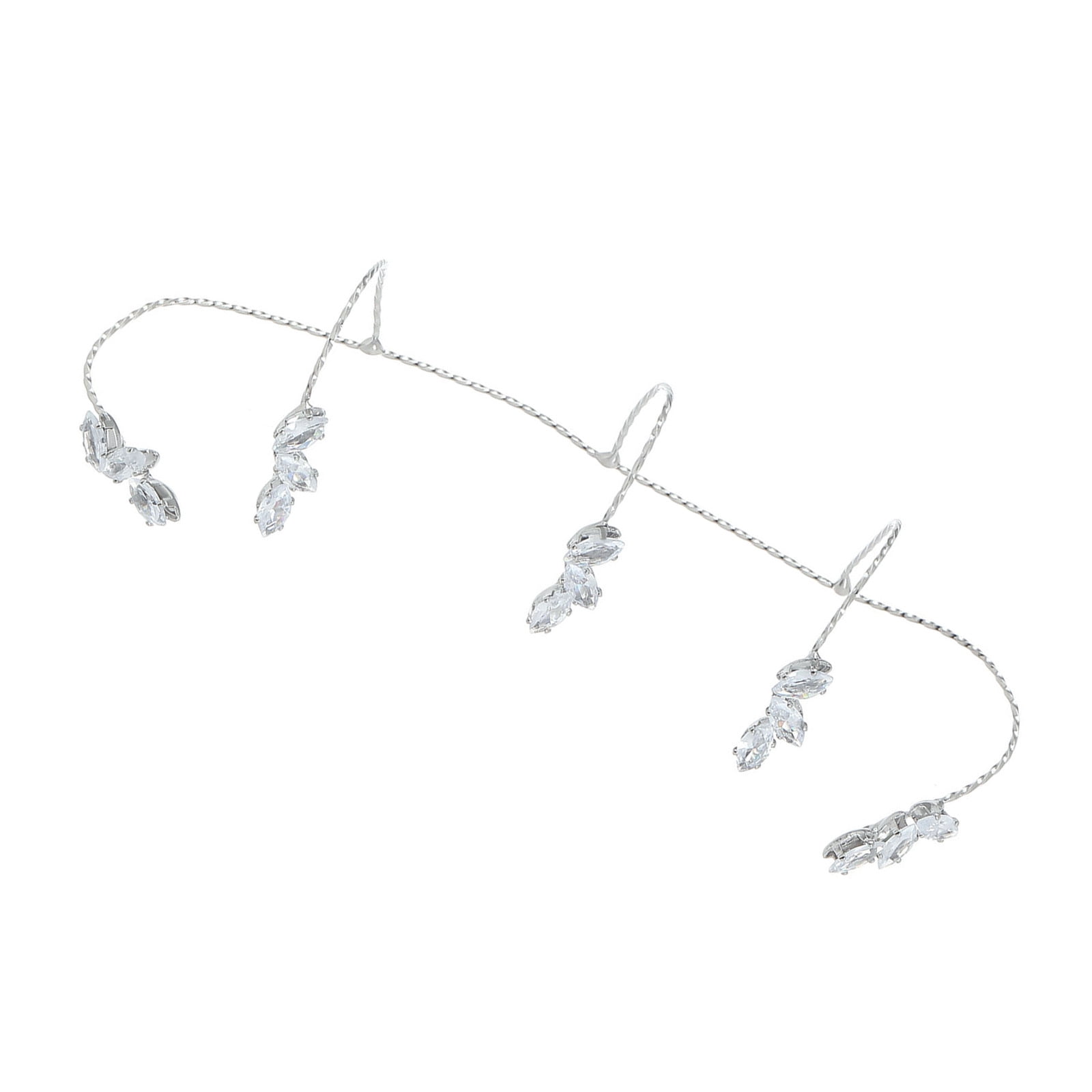 Fogun Elegant Finger Bracelet Hand Chain Sparkling Gold or Silver ...