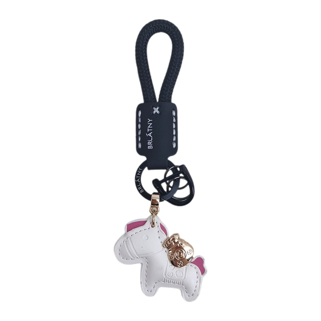 Fogun Elegant Leather Keychain Colorful Horse Shaped Keyring Stylish ...
