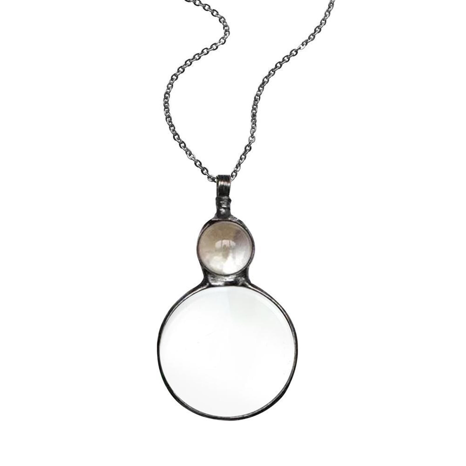 Fogun Loupe Pendant Necklace - 2022 Glass Necklace Vintage 10X Reading ...