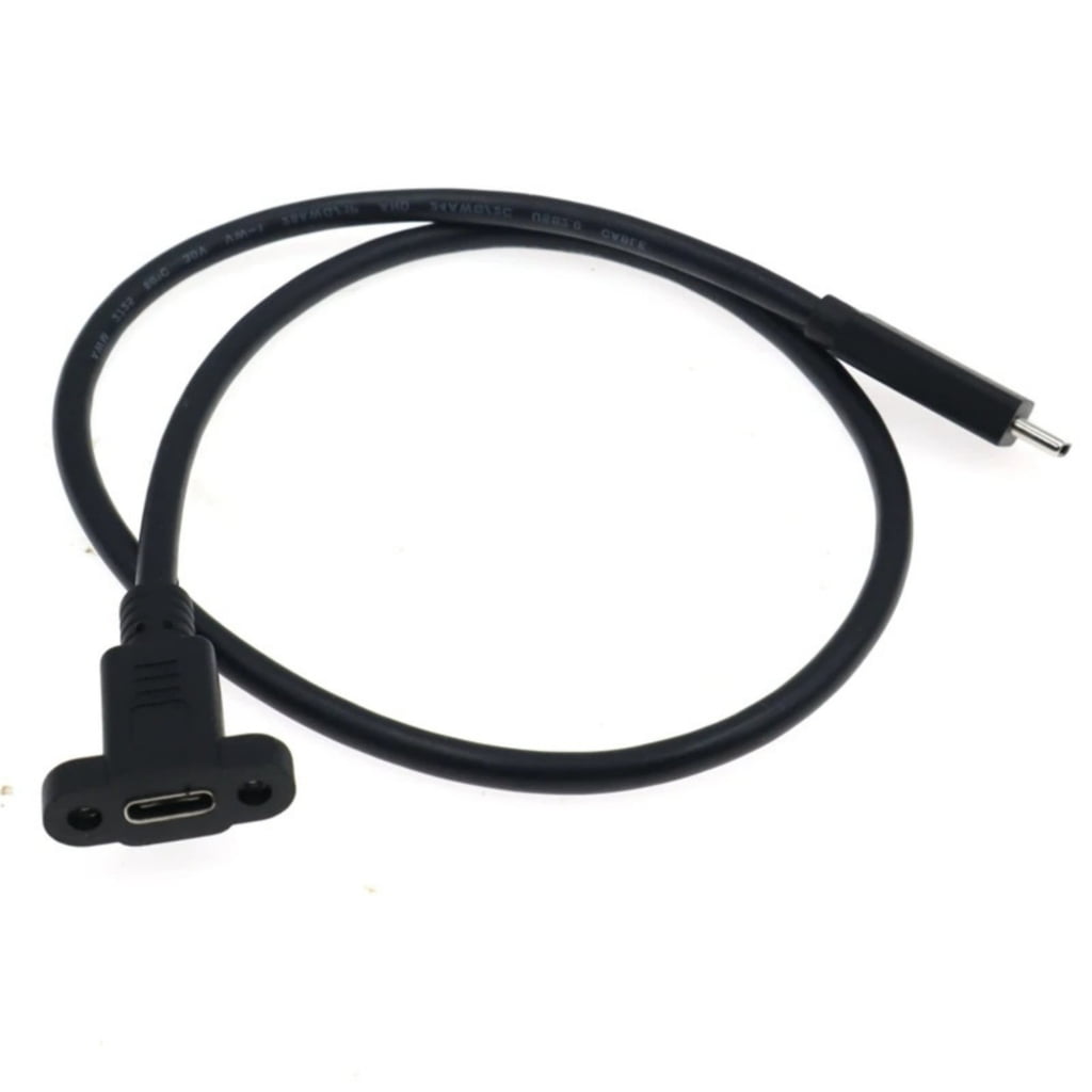 Fogun Portable Male to Female Data Cord Type C Screw Panel Mount ...