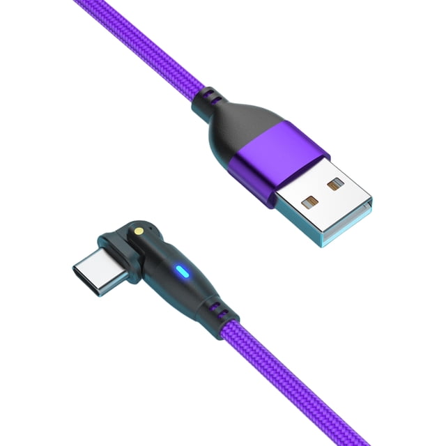 Fogun Portable USB to Type C Fast Charging Wire with 180° Connectors ...