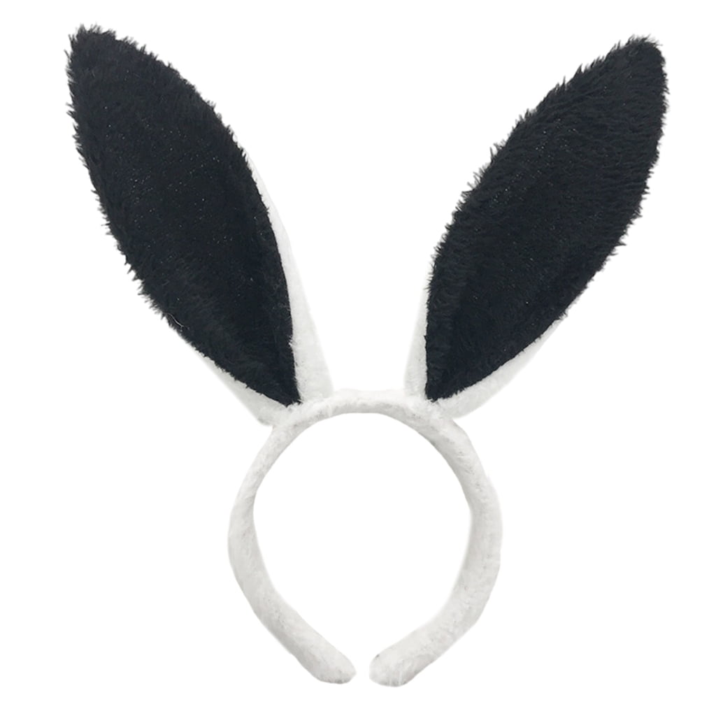 Fogun Rabbits Ear Headband Cosplay Costume Furry Plush Hairhoop Party ...